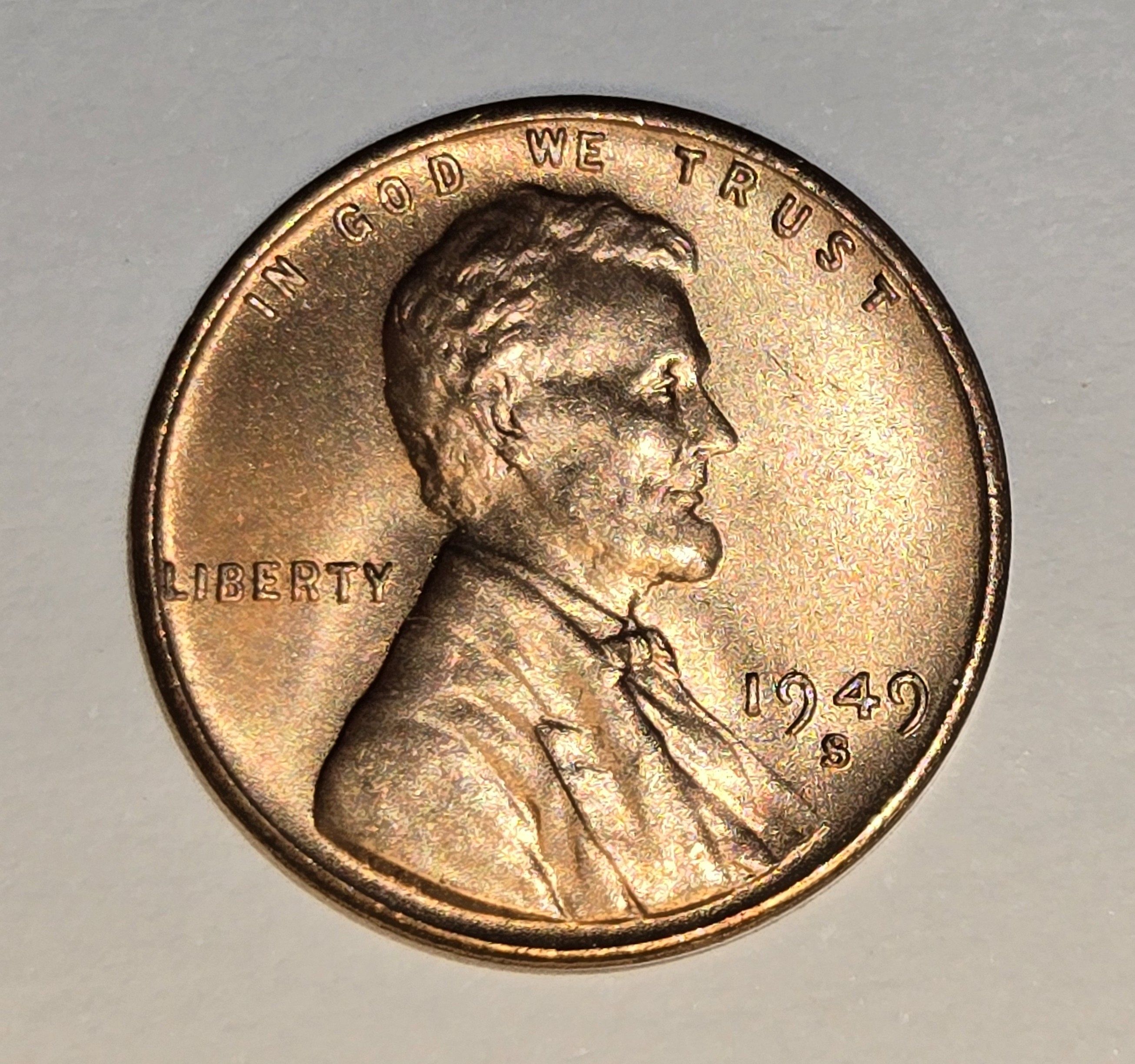 1949-S Lincoln Cent MS-64 (Near Gem) RED - For Sale, Buy Now Online ...