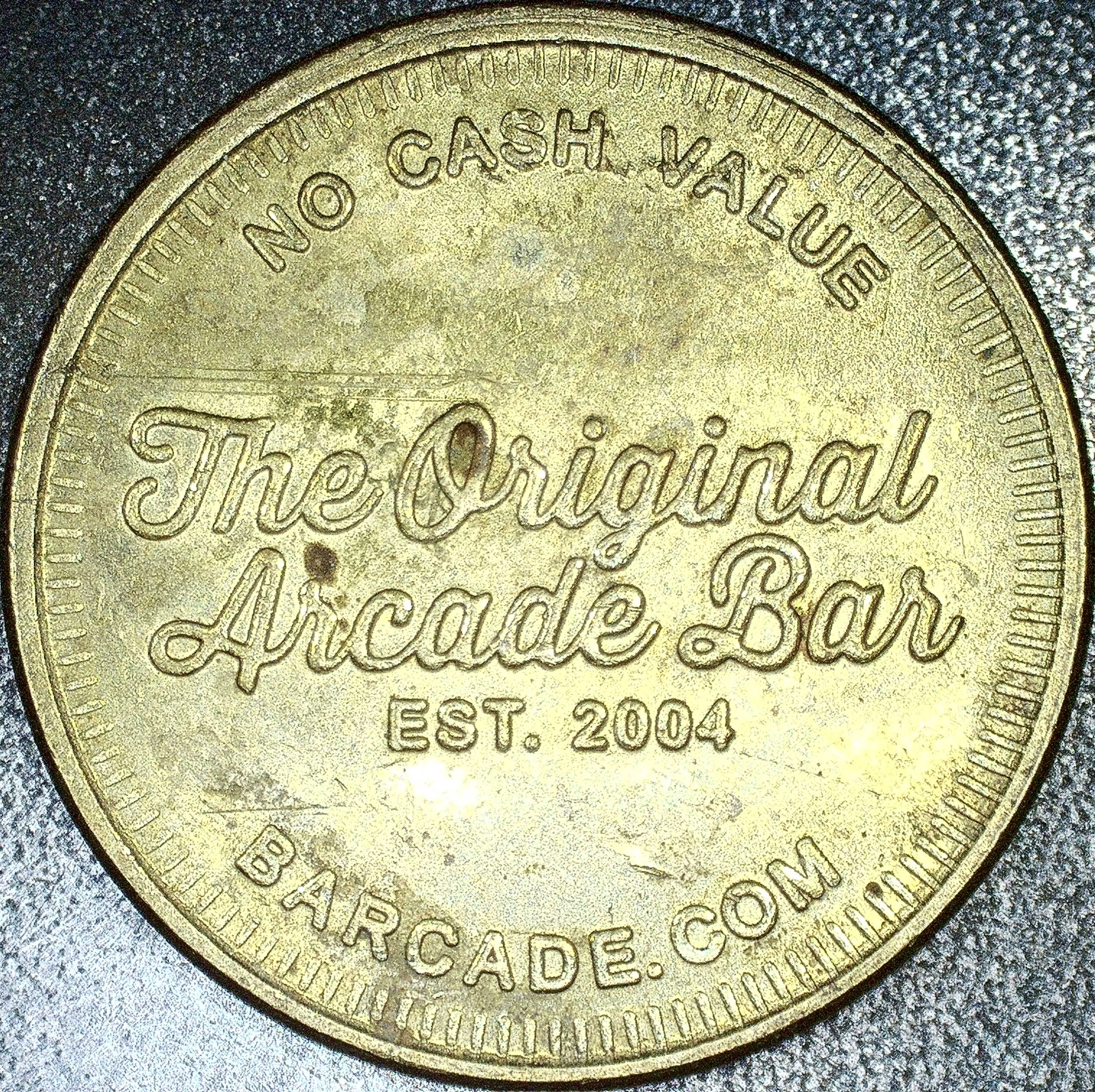 The Original Arcade Bar Est 2004 Barcade 1 Token - Arcade Game Token ...