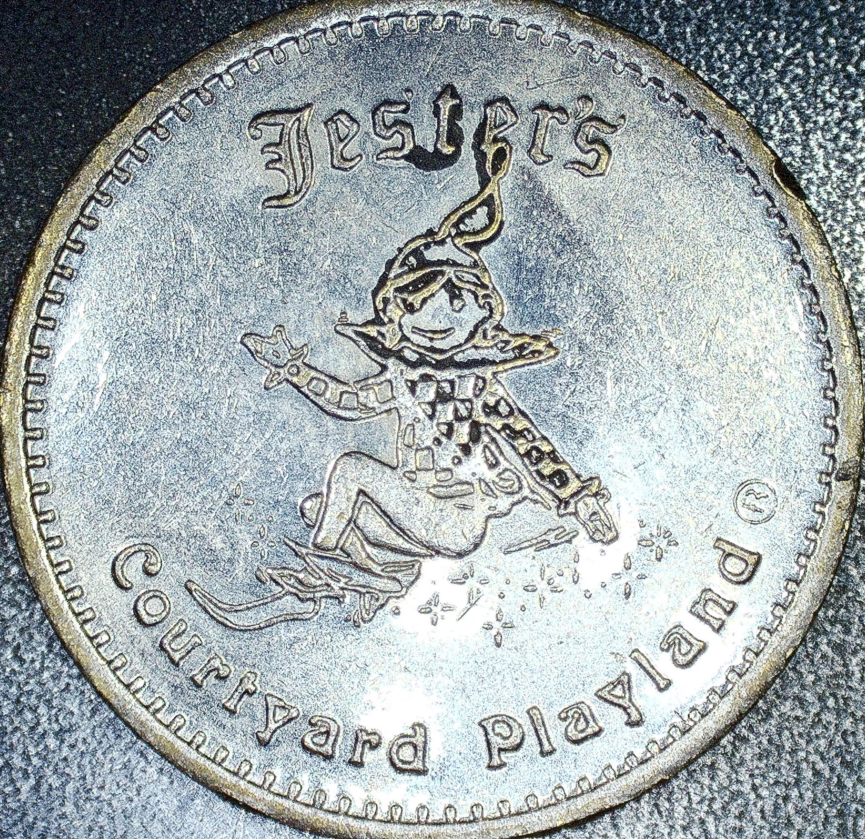 RARE JESTERS AMUSEMENT PARK ARCADE TOKEN CHICAGO ILLINOIS DEFUNCT 23mm ...
