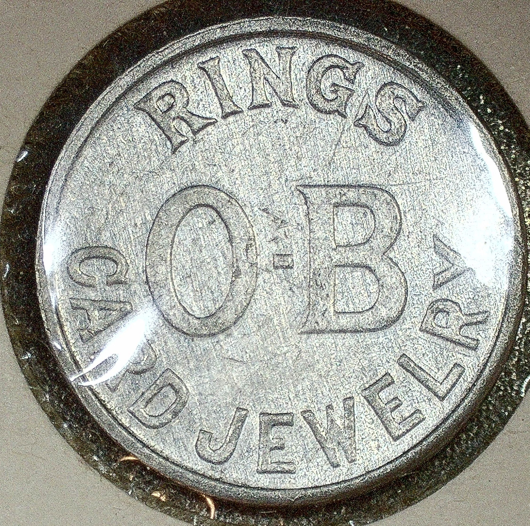 Pre 1950s Ostby & Barton Co. O-B jewelry Providence, RI Store Card 22mm ...