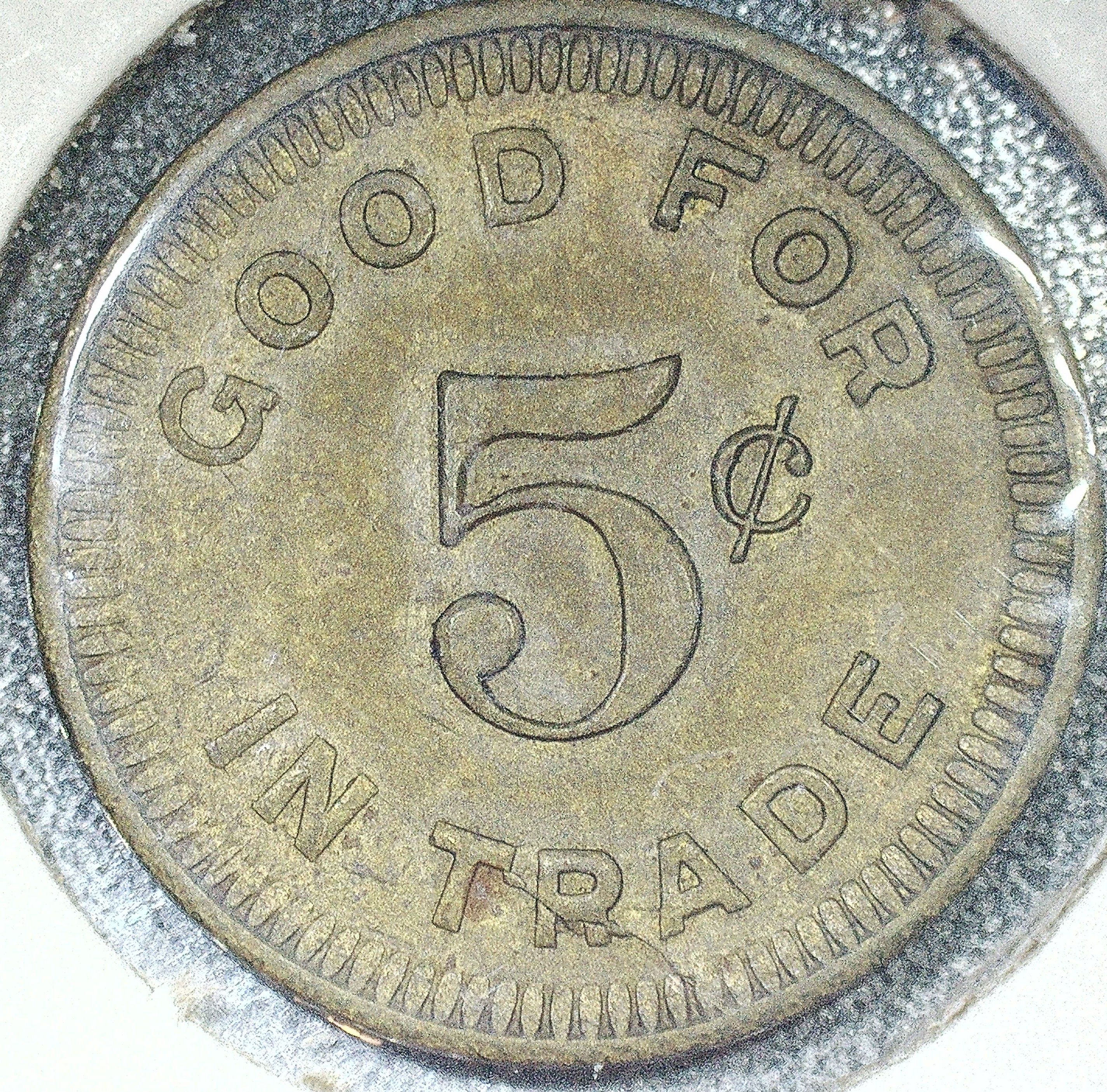 Vintage Harry & George G/F 5 Cents Trade Token 21mm - For Sale, Buy Now ...