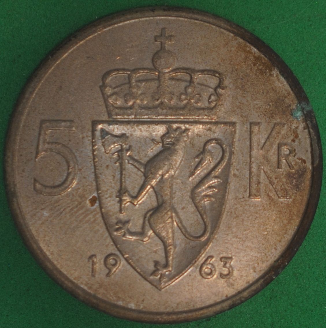 1963 Norway 5 Kroner XF - For Sale, Buy Now Online - Item #962935