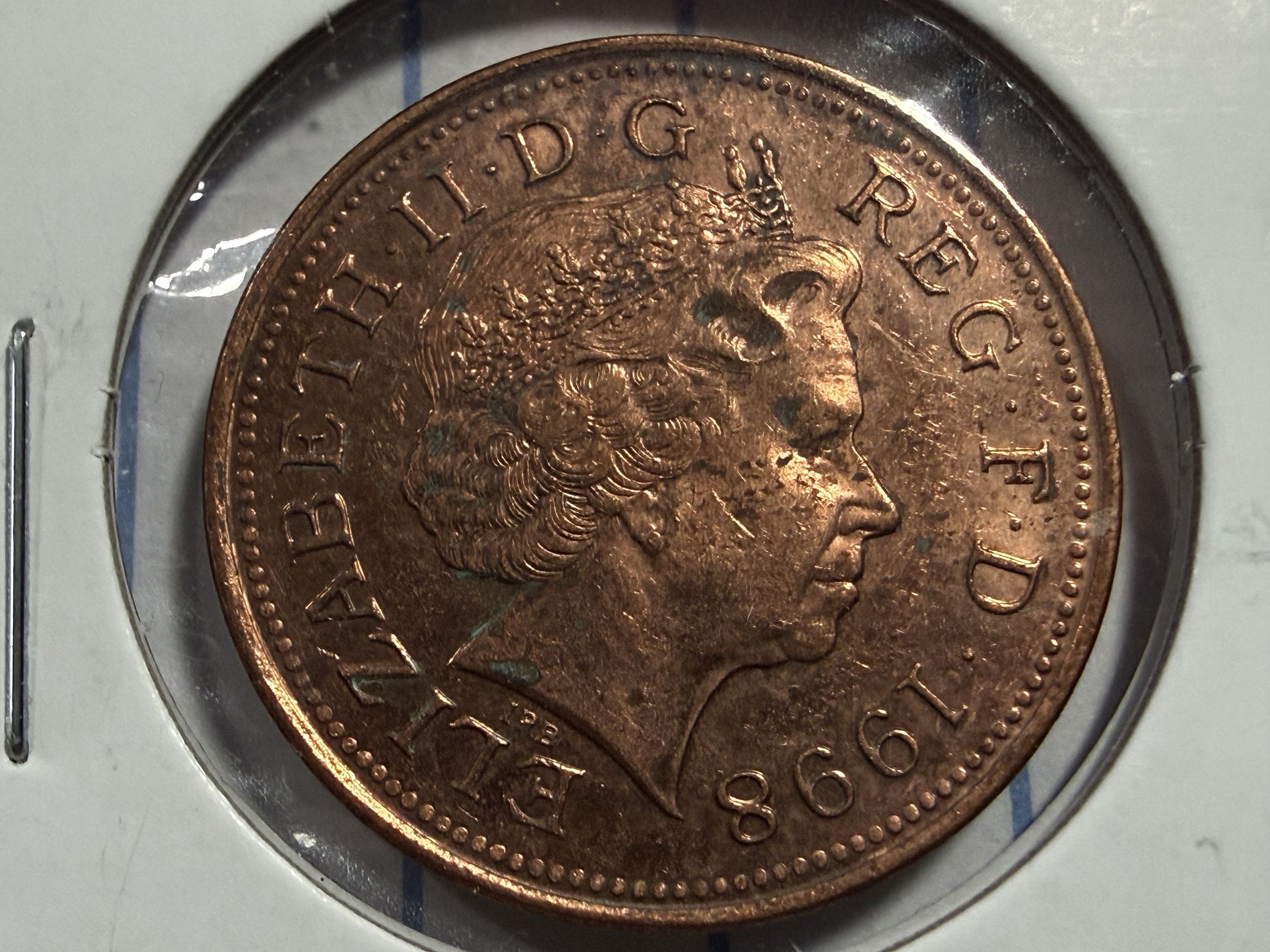 1998 Great Britain Two Pence Coin - For Sale, Buy Now Online - Item #964134