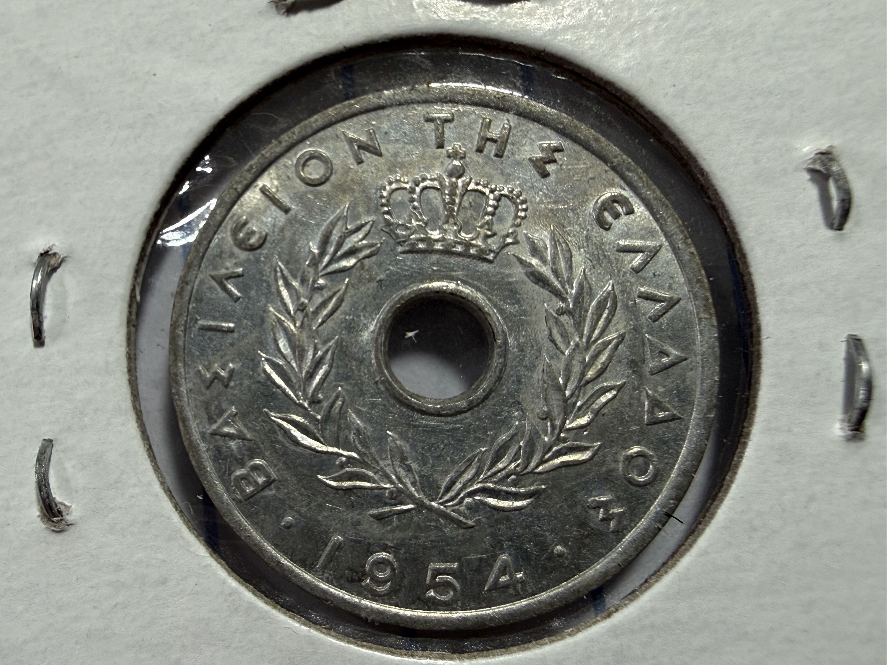 1954 Greece 20 Lepta Coin - For Sale, Buy Now Online - Item #964222