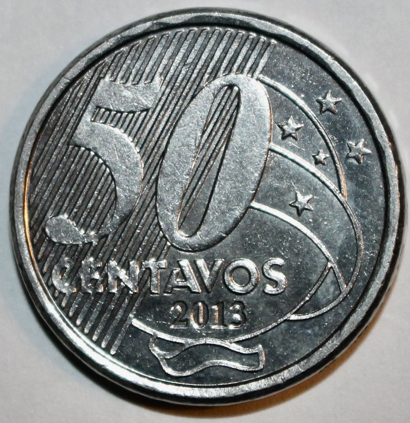 BRAZIL 50 Centavos Coin 2013 KM# 651a Brazilian Rio Branco Fifty - For ...