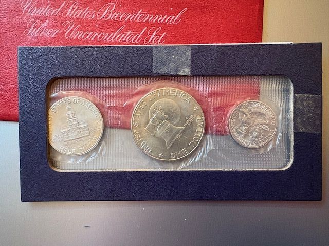 1976-S Bicentennial Silver Uncirculated Set - 3 Coins - 40% Silver ...