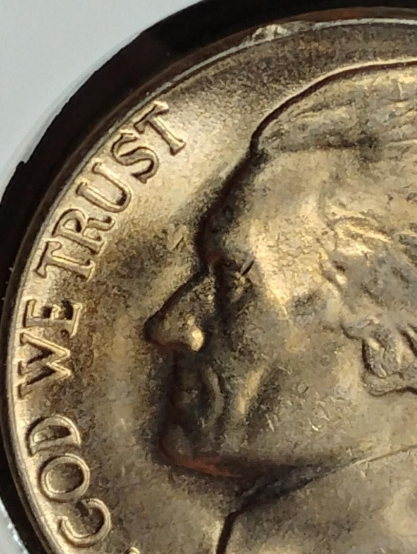 1948-D JEFFERSON NICKEL MS-66 DROPPED LETTER 'M' IN FRONT OF JEFFERSON ...