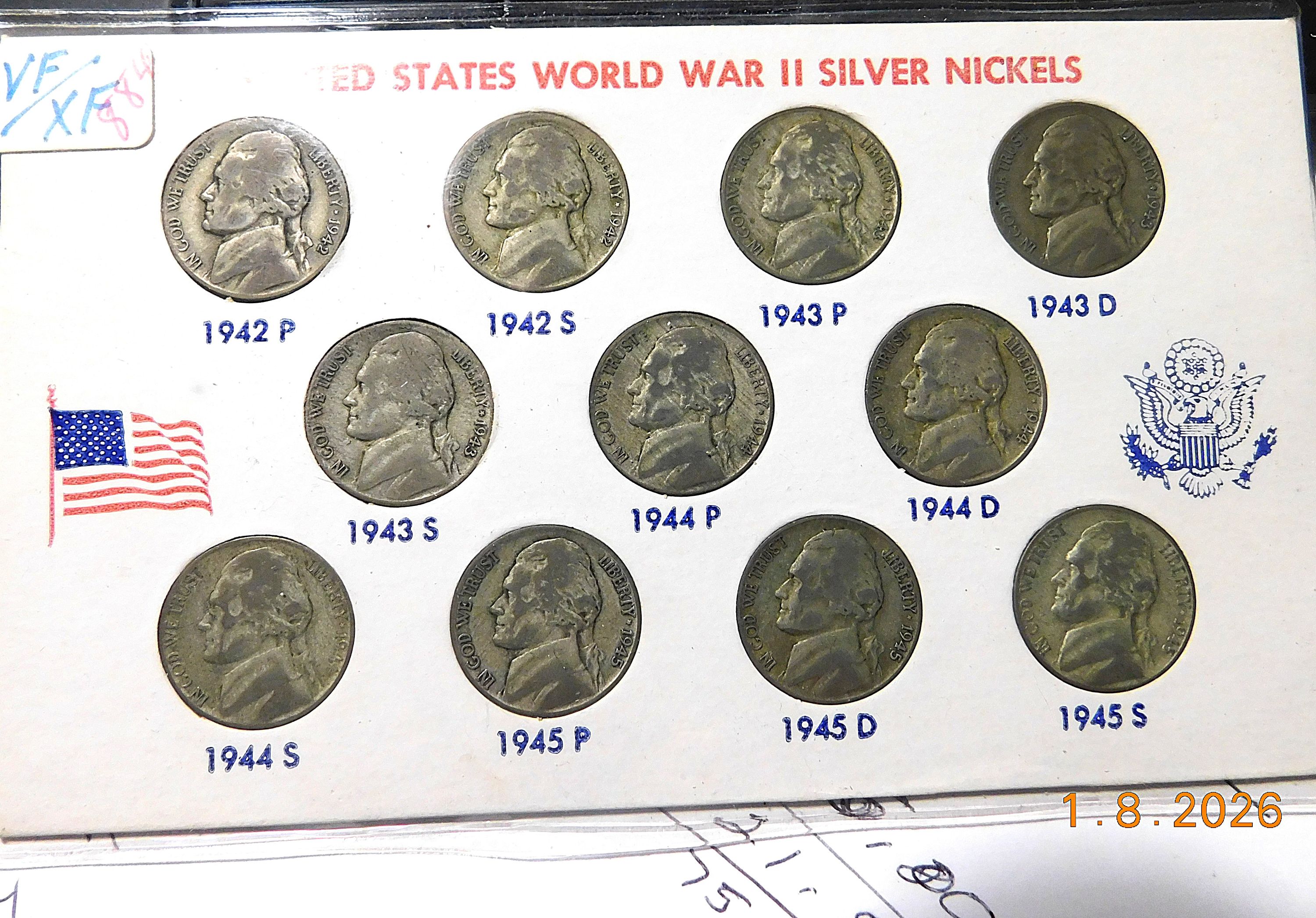 United States World War II Silver Nickel Set - For Sale, Buy Now Online ...