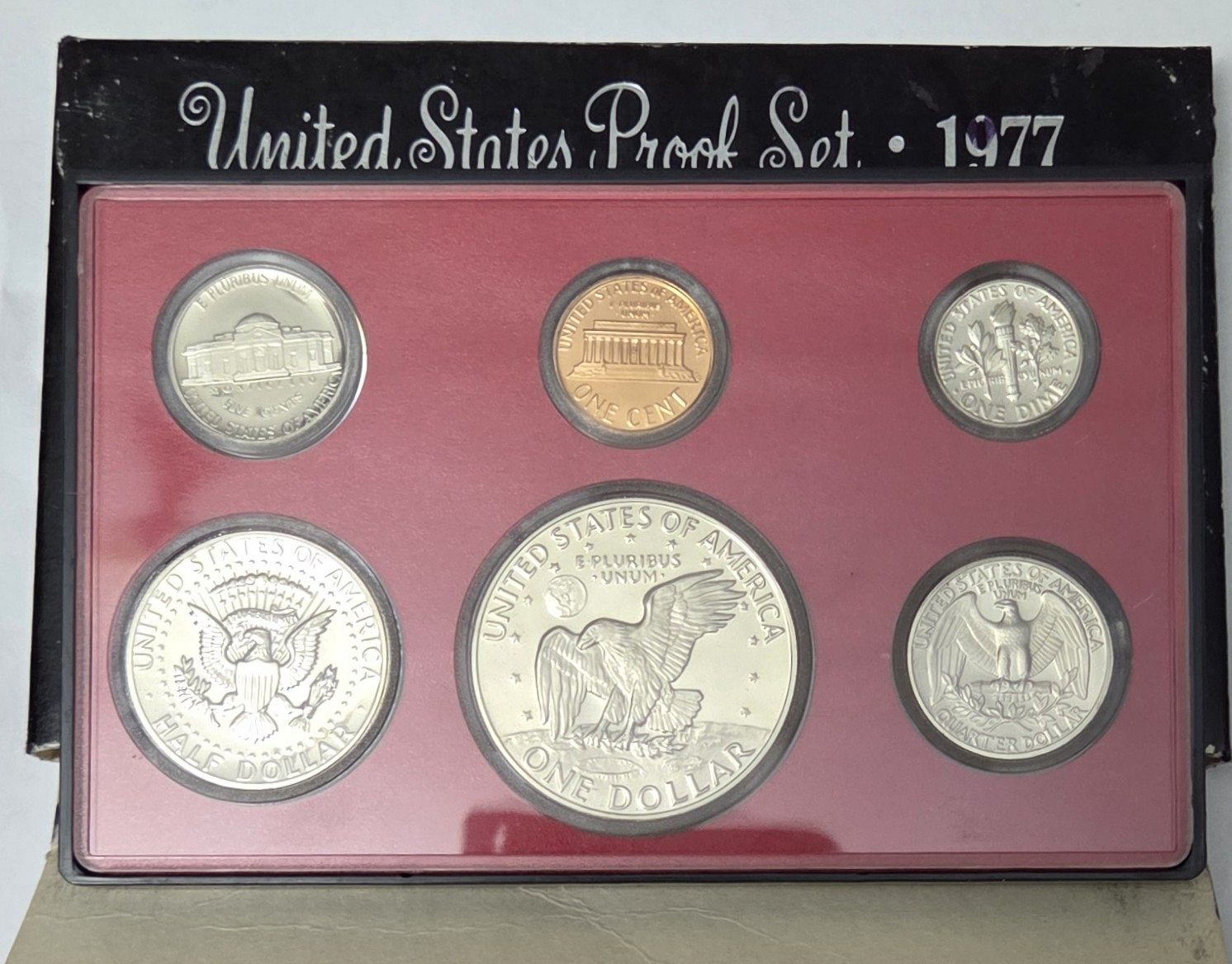 1977 Clad U.S. Mint PROOF Set in OGP (Orig Gov't Packaging), 6 Pristine ...