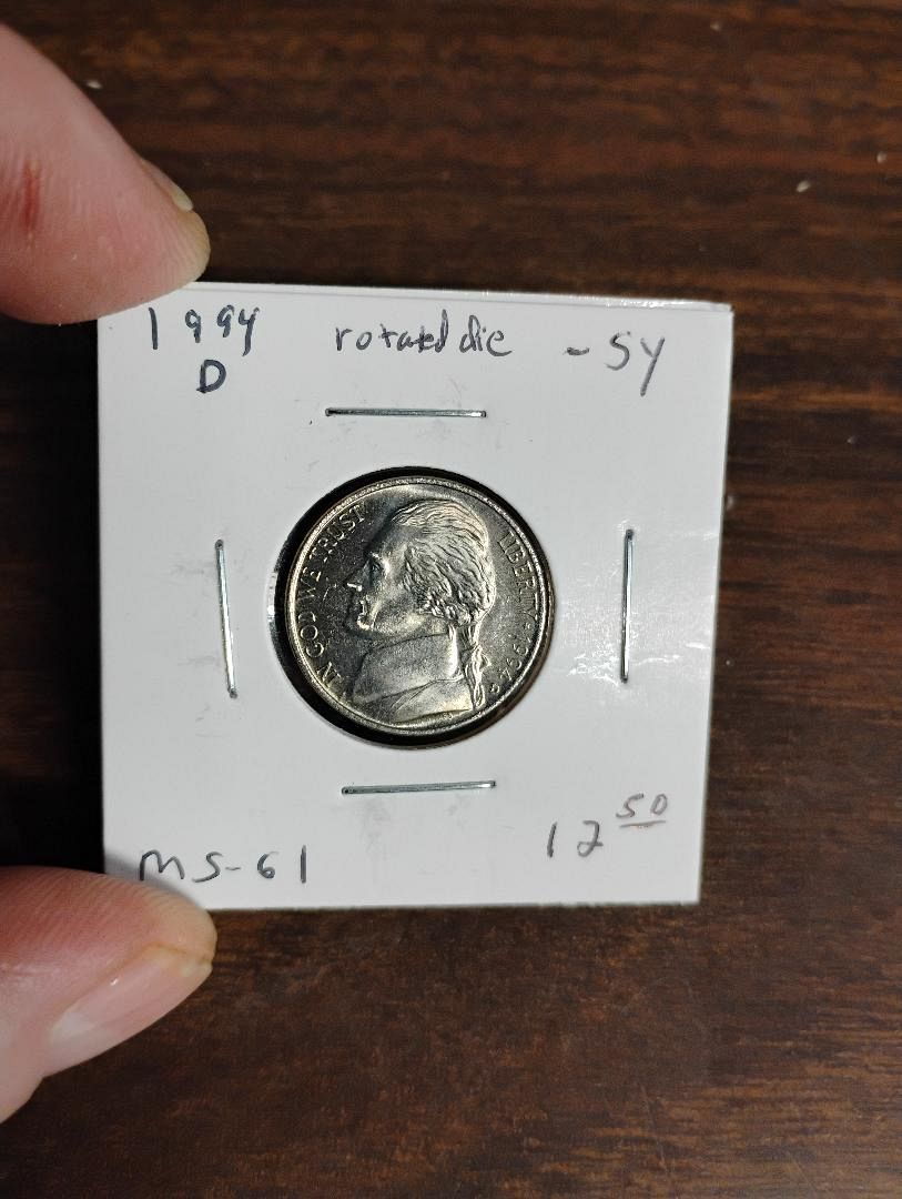 1994-D JEFFERSON NICKEL MS-61 , ROTATED DIE - For Sale, Buy Now Online ...