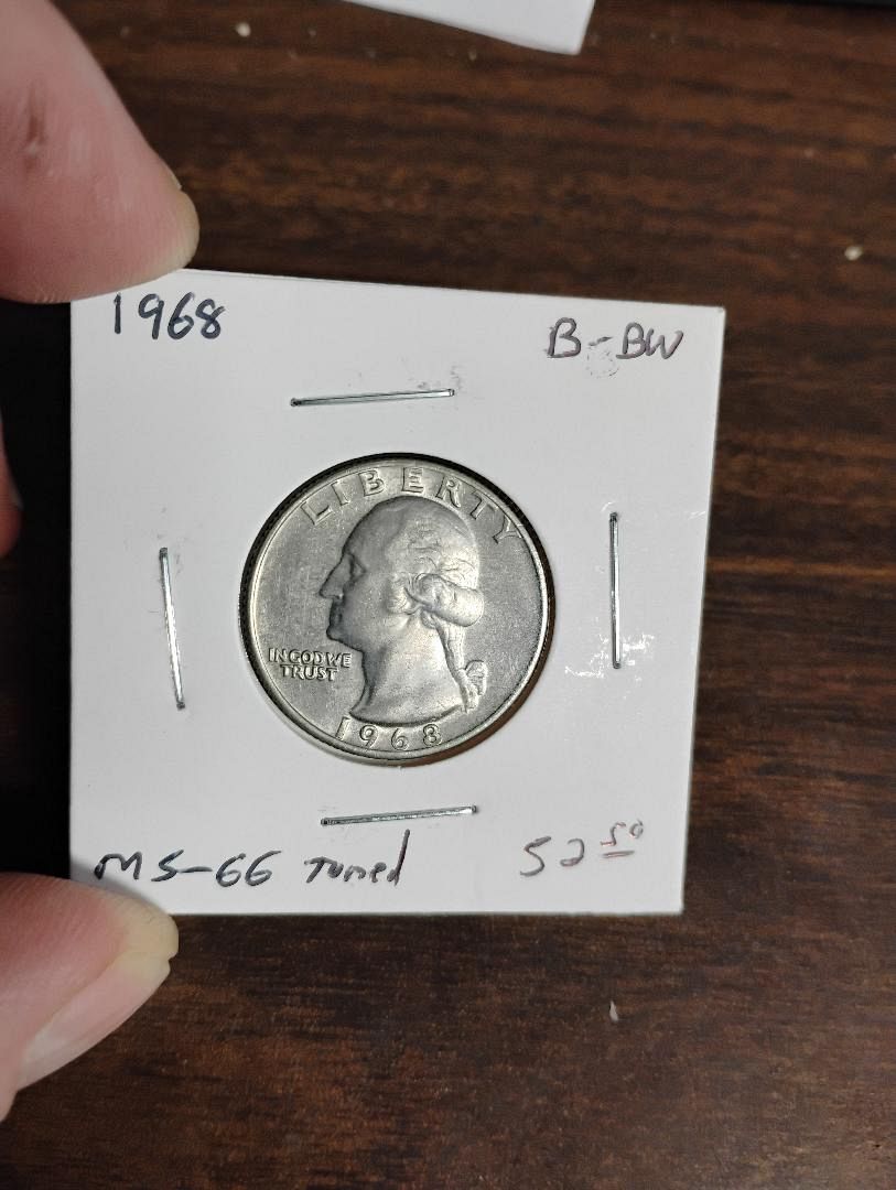 1968 WASHINGTON QUARTER MS-66 , TONED - For Sale, Buy Now Online - Item ...