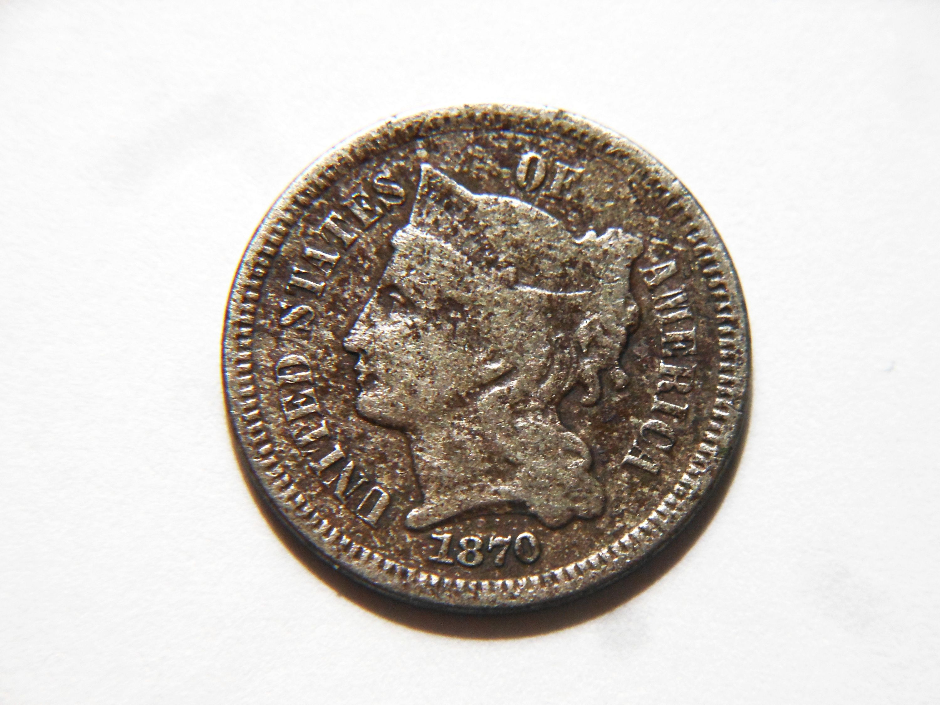 1870 Nickel 3 Cent - For Sale, Buy Now Online - Item #969208