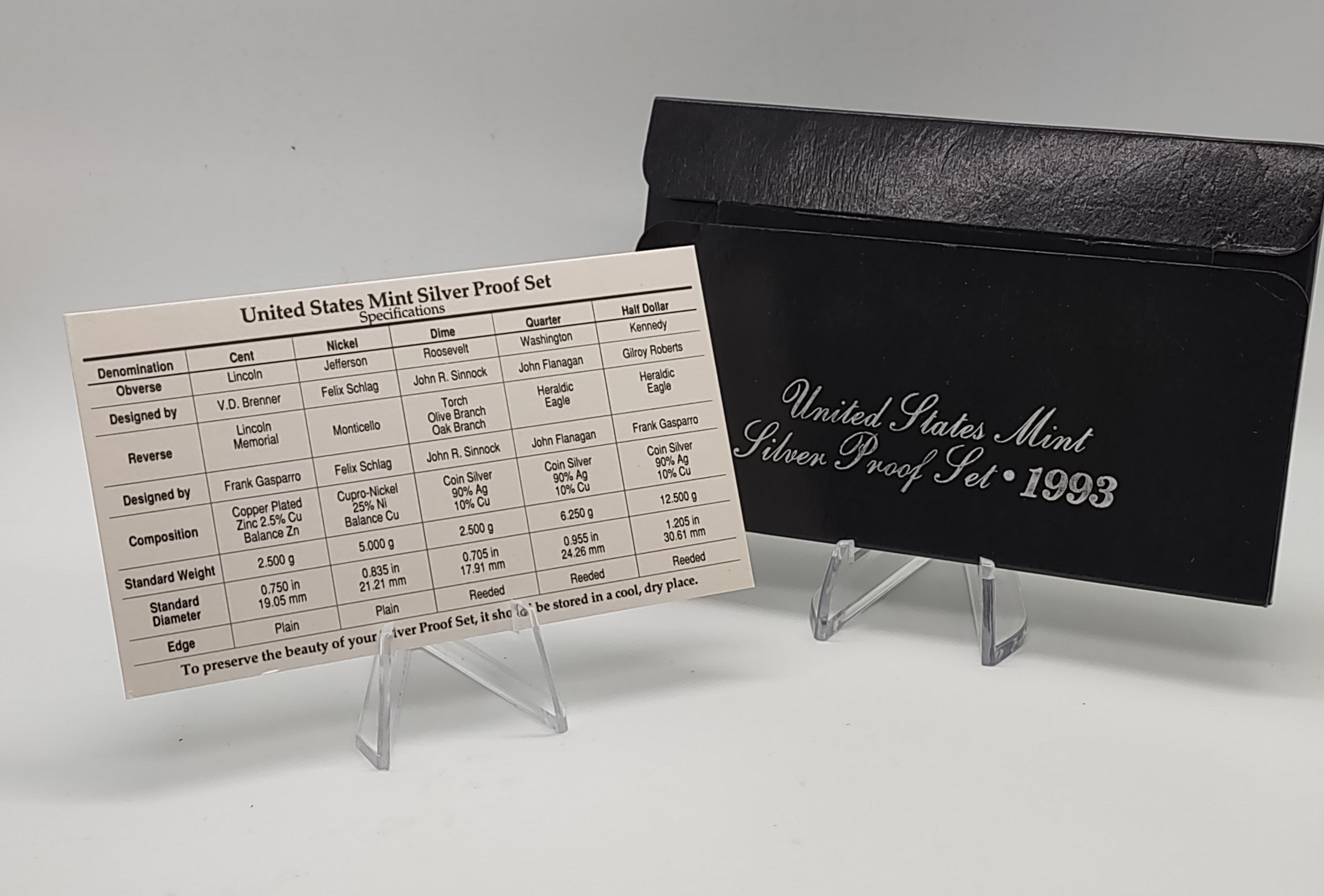1993 United States Mint Silver Proof Set - For Sale, Buy Now Online ...