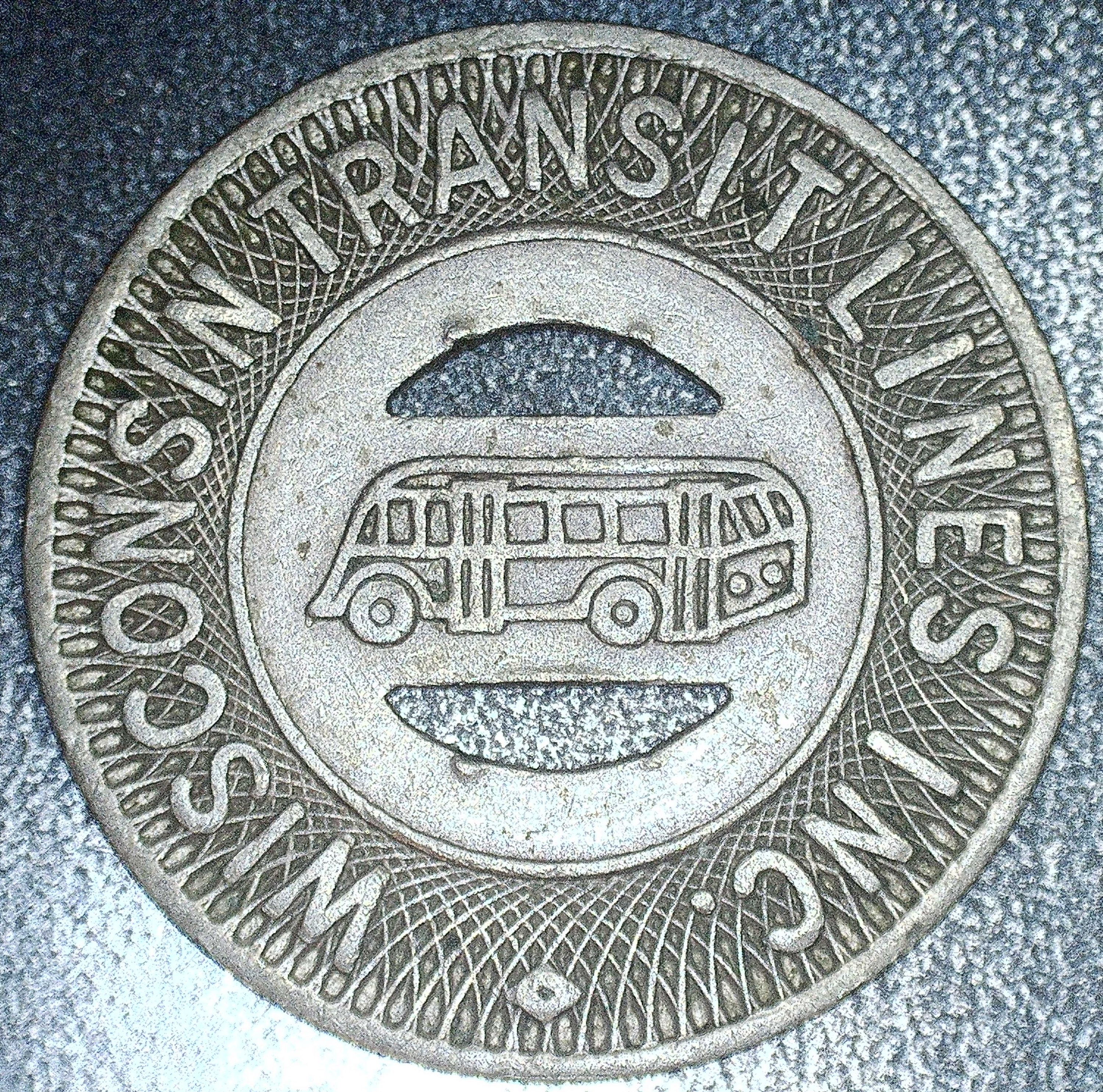 Pre 1955 Wisconsin Transit Lines Transit Token 23mm - For Sale, Buy Now ...