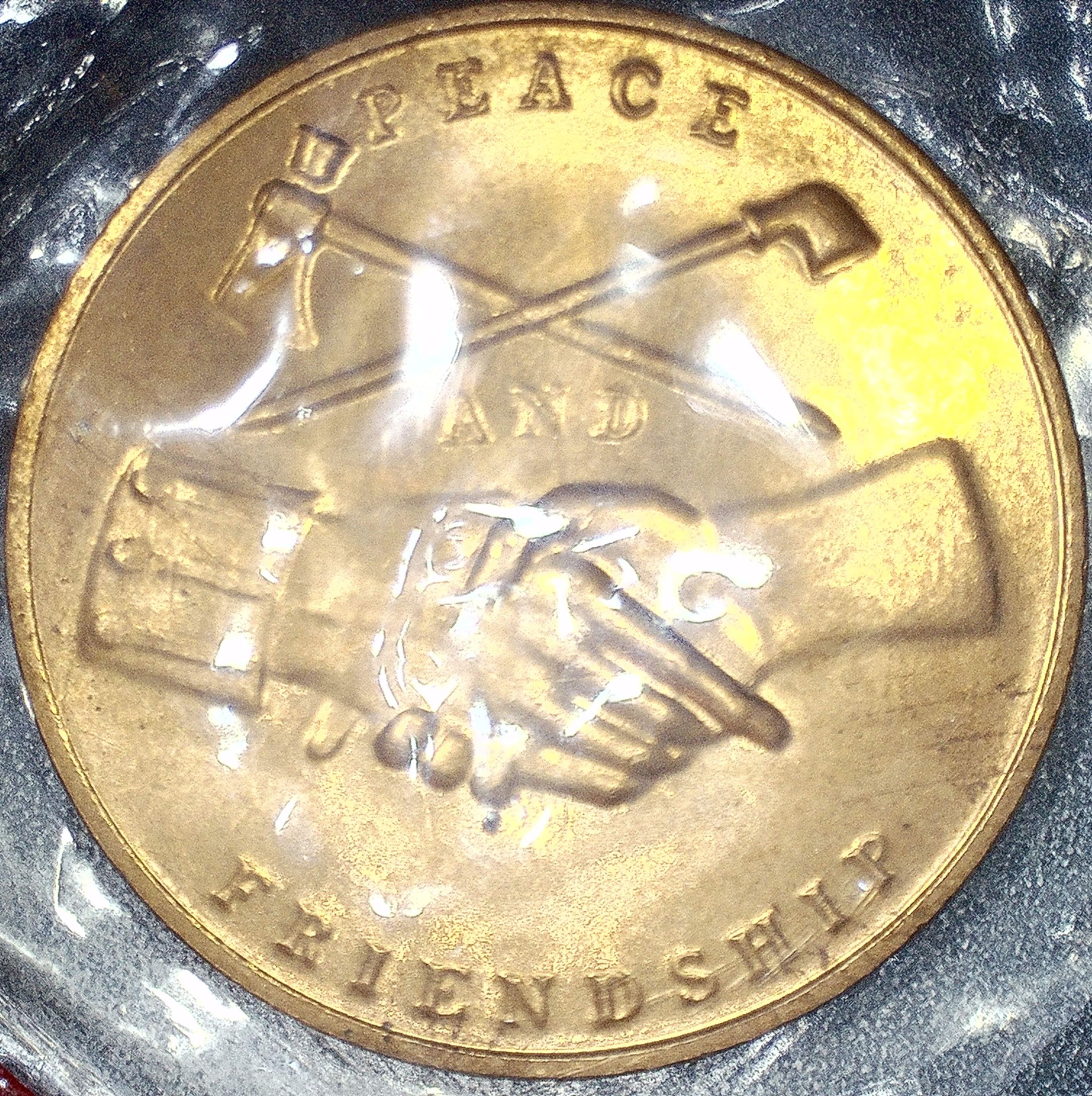 President George Washington Peace and Friendship Vintage Token Medal In ...