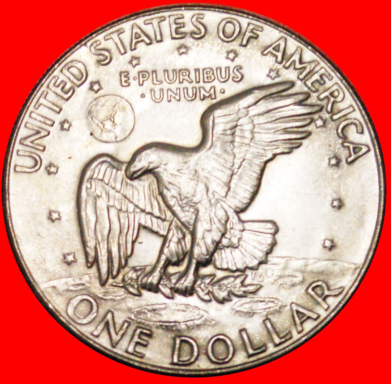 LUNAR DOLLAR (1971-1999): USA ★ 1 DOLLAR 1977D aUNC! EISENHOWER (1890 ...