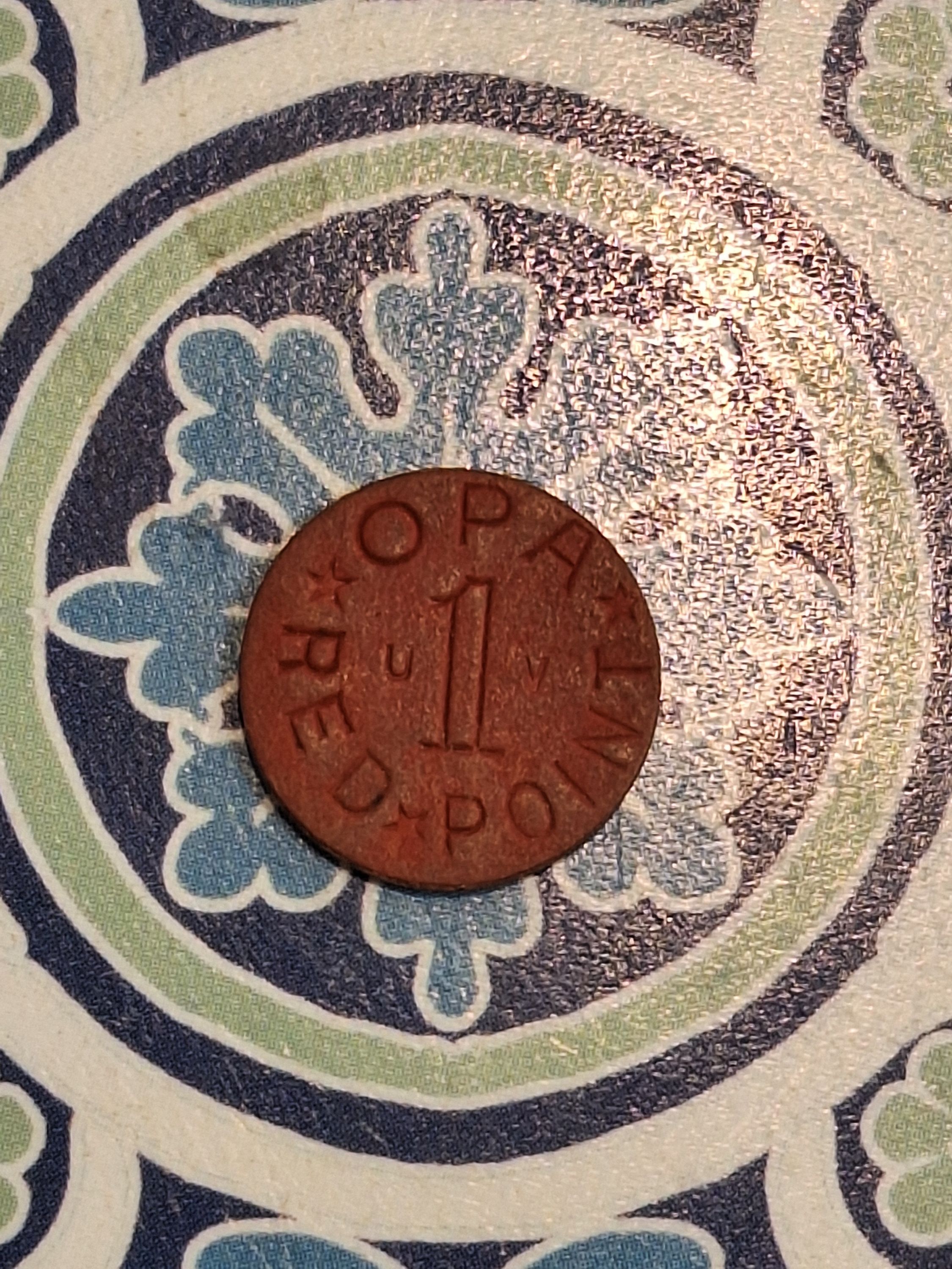 WORLD WAR II RED OPA TOKEN UV ck17 - For Sale, Buy Now Online - Item ...