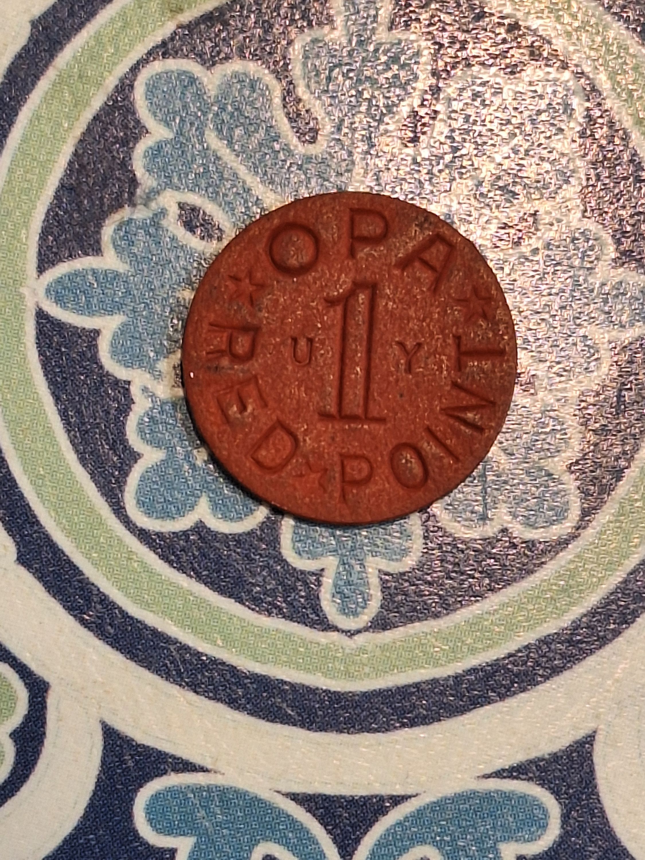 WORLD WAR II RED OPA TOKEN UY ck19 - For Sale, Buy Now Online - Item ...
