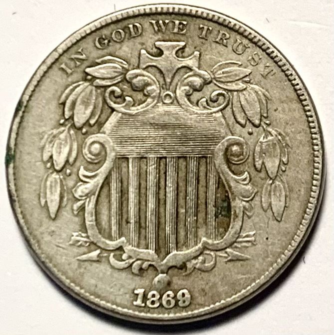 1869 SHIELD NICKEL - For Sale, Buy Now Online - Item #972127