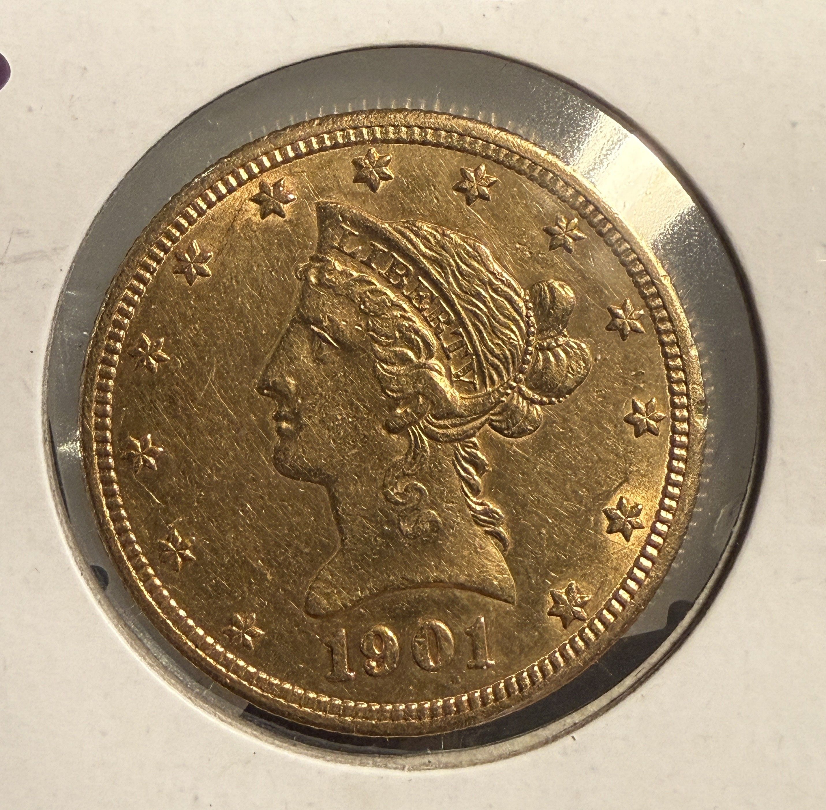 1901-S $10 Liberty Coronet Head Gold Coin, MS60+. (12715) - For Sale ...