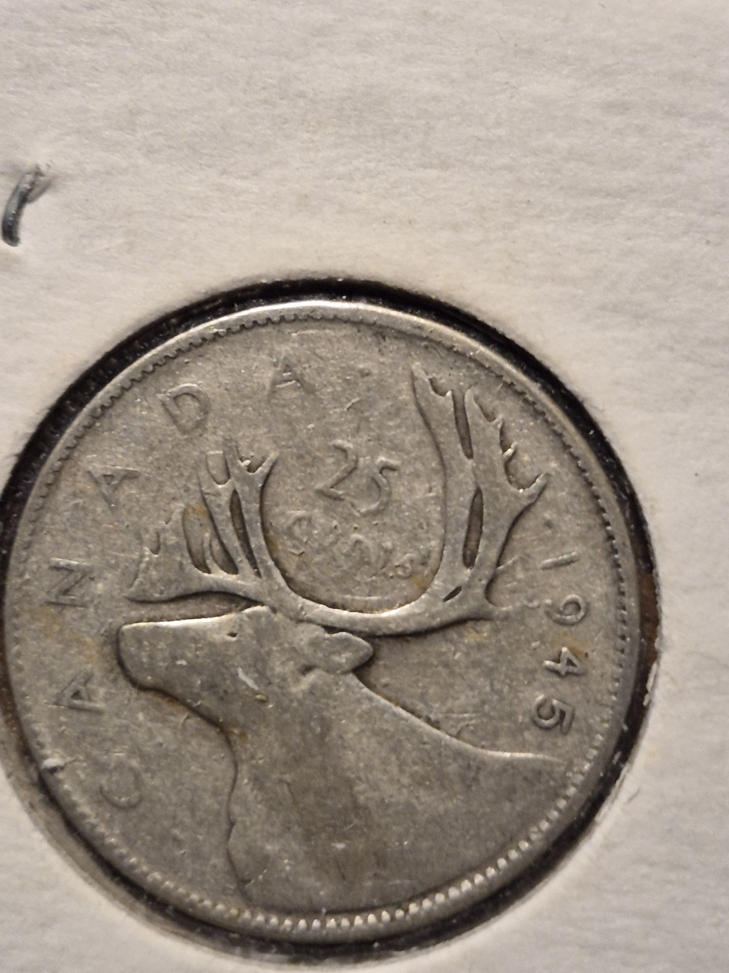 1945 Canadian 25 cents - For Sale, Buy Now Online - Item #974681