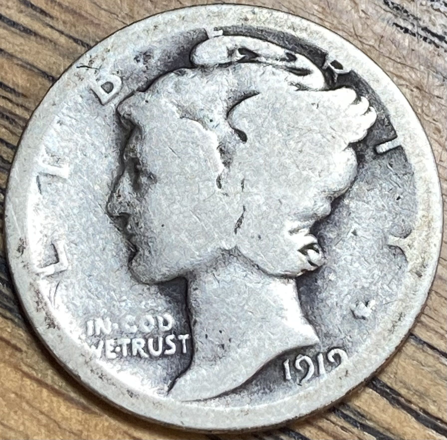 1919S mercury dime in ALMOST GOOD condition - For Sale, Buy Now Online ...