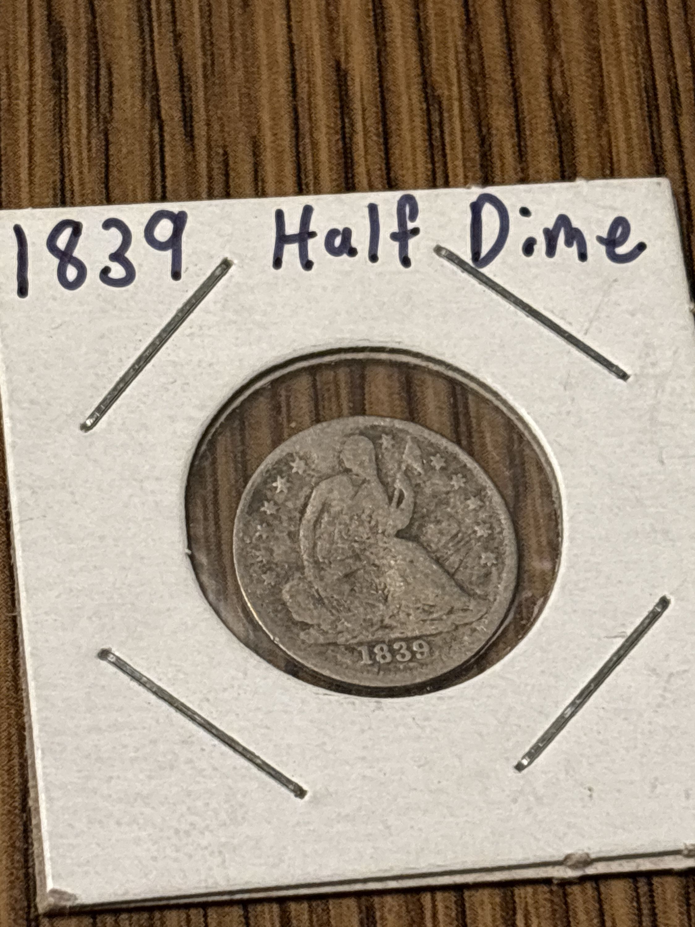 1839 SILVER Half Dime as shown in the photos. Some decent detail - For ...