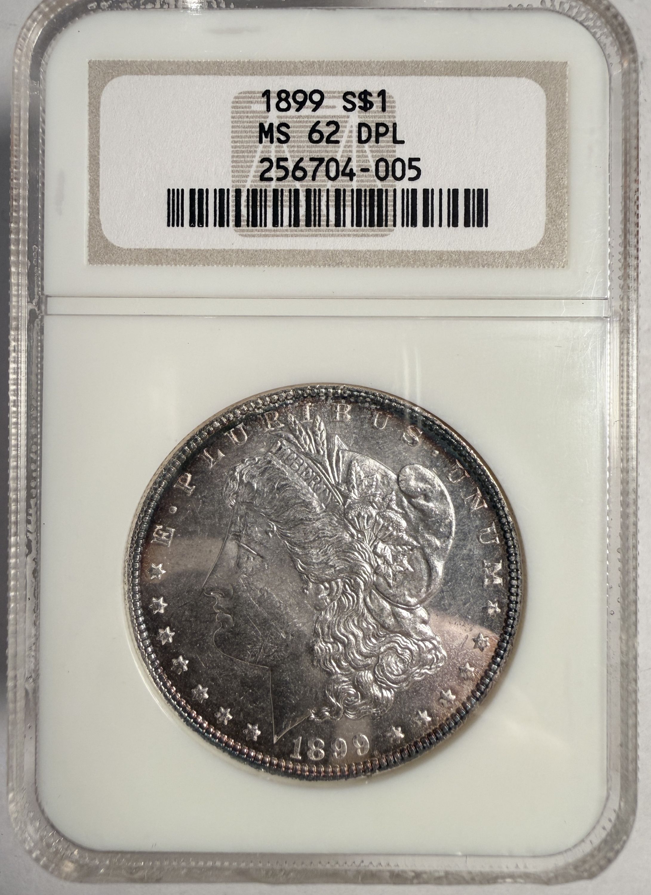 1899 Morgan Silver Dollar, MS62DPL NGC (13064) - For Sale, Buy Now ...