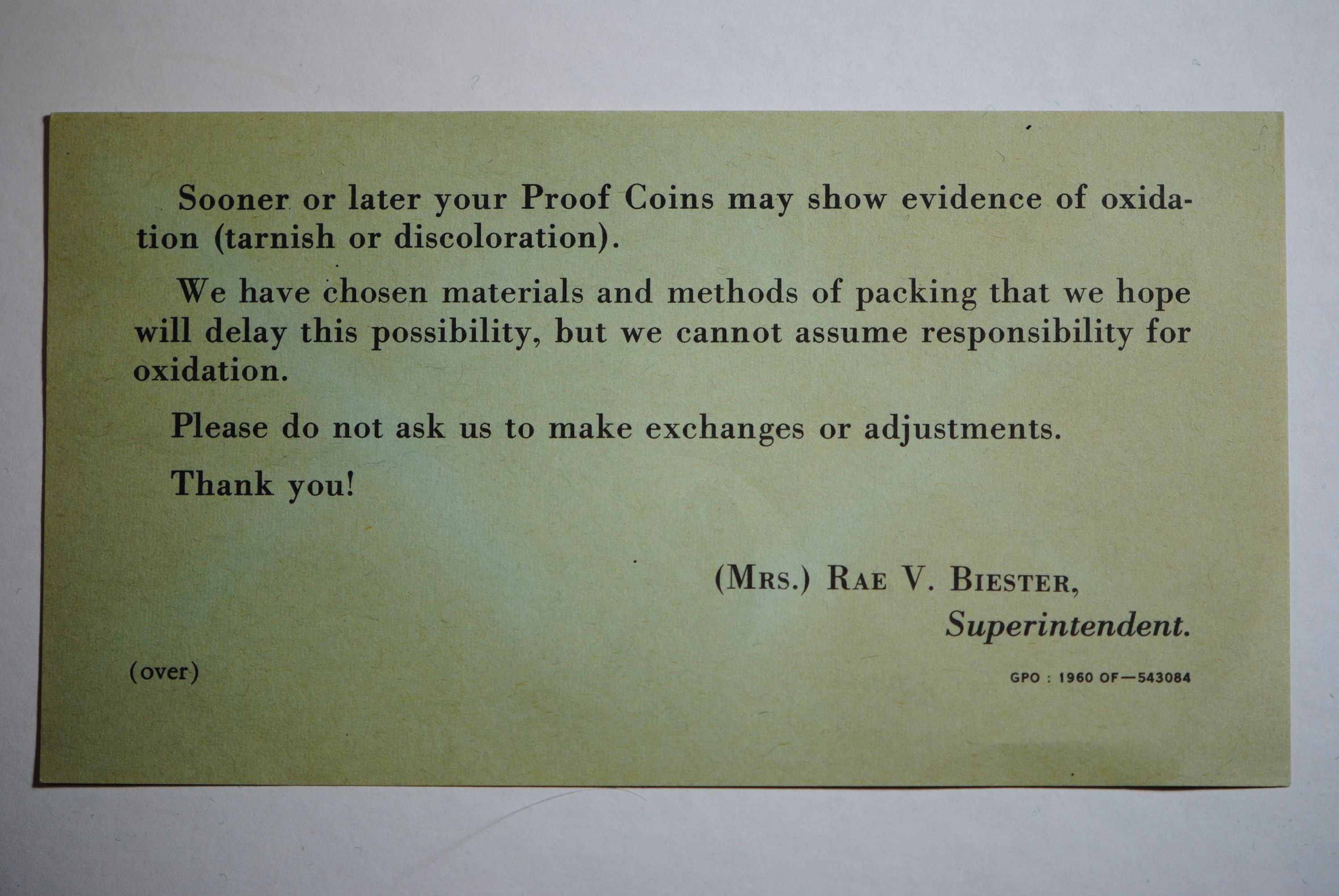 1960 Proof Set - For Sale, Buy Now Online - Item #977550