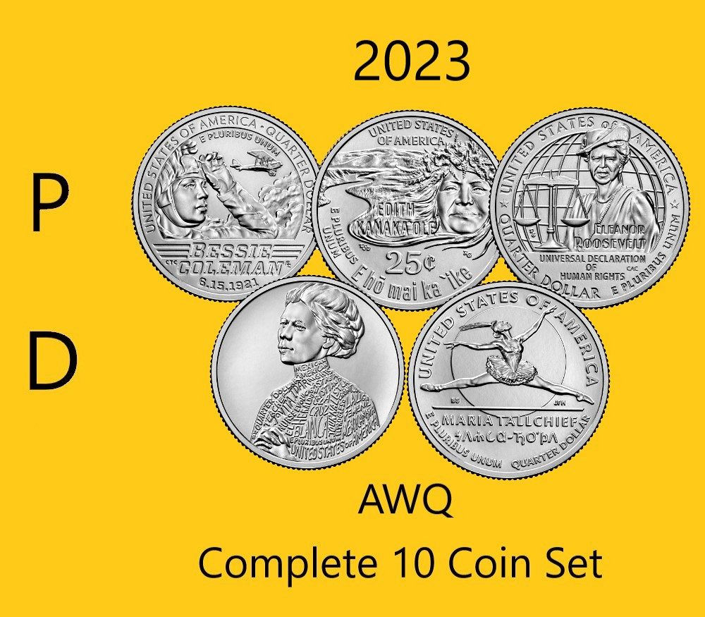 2023 P D American Women Quarters Complete 10 Coin Set - For Sale, Buy ...