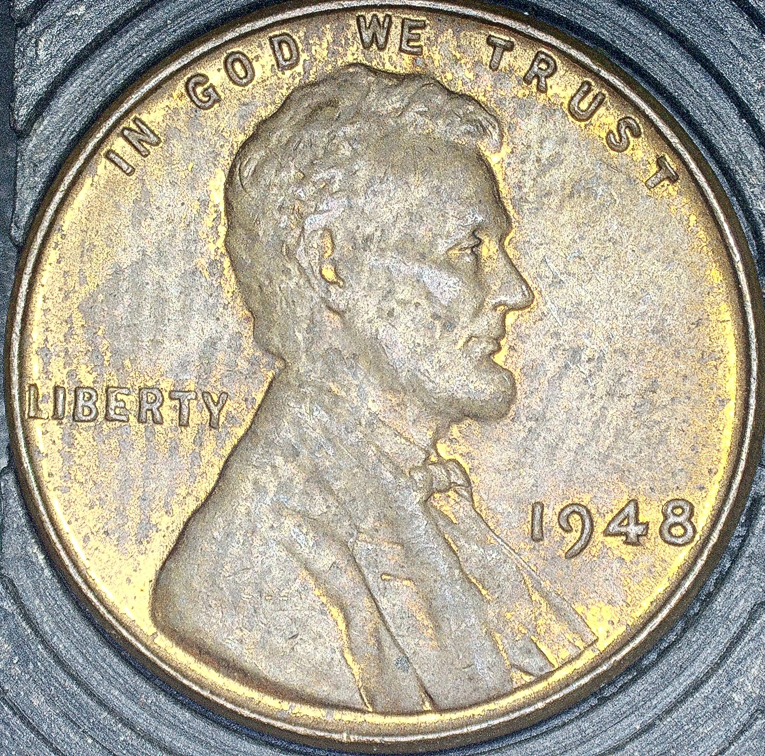 1948 P Lincoln Wheat Cent Lamination Errors Obverse and Reverse - For ...