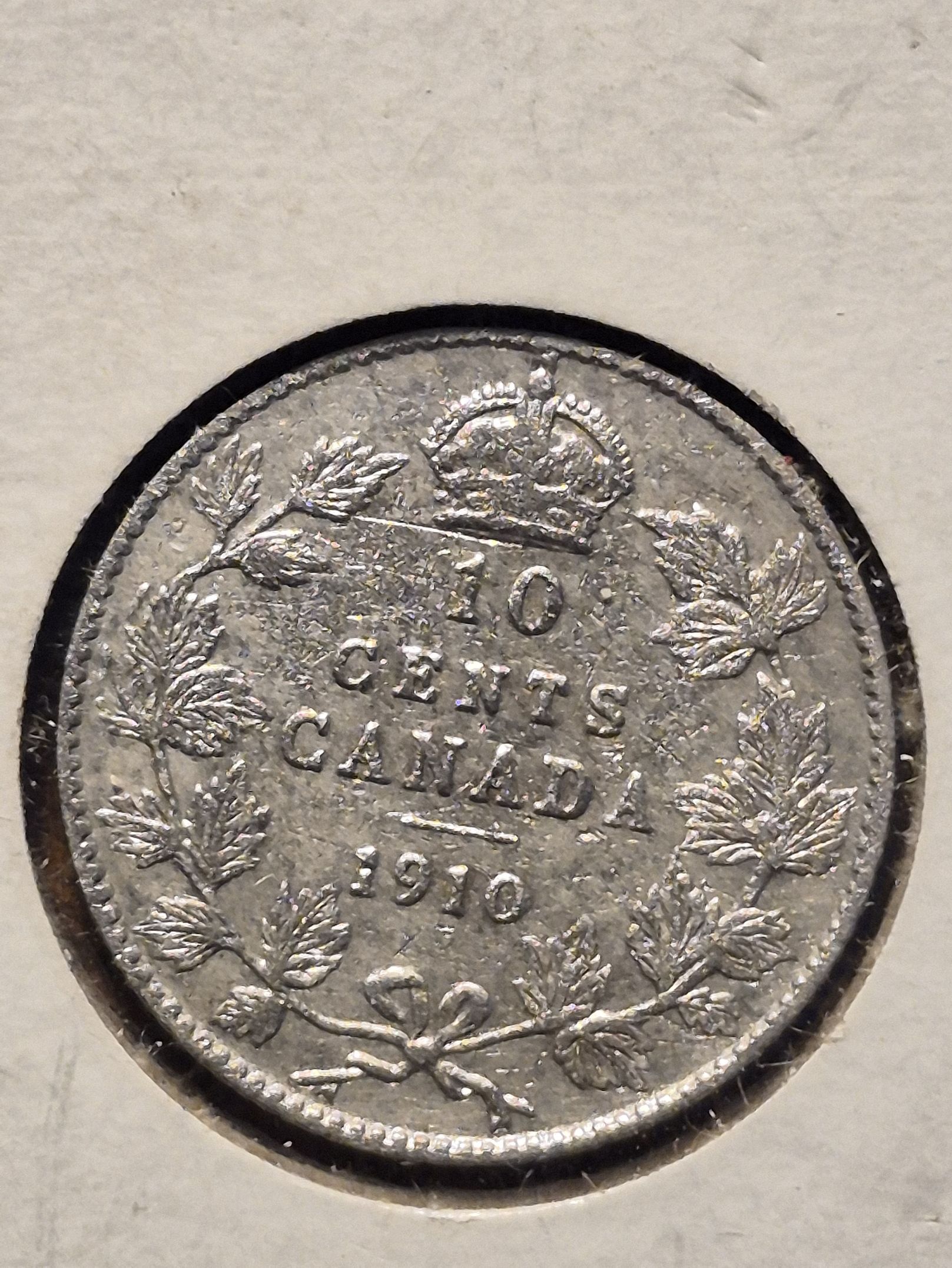 1910 Canadian 10 Cents - For Sale, Buy Now Online - Item #979201