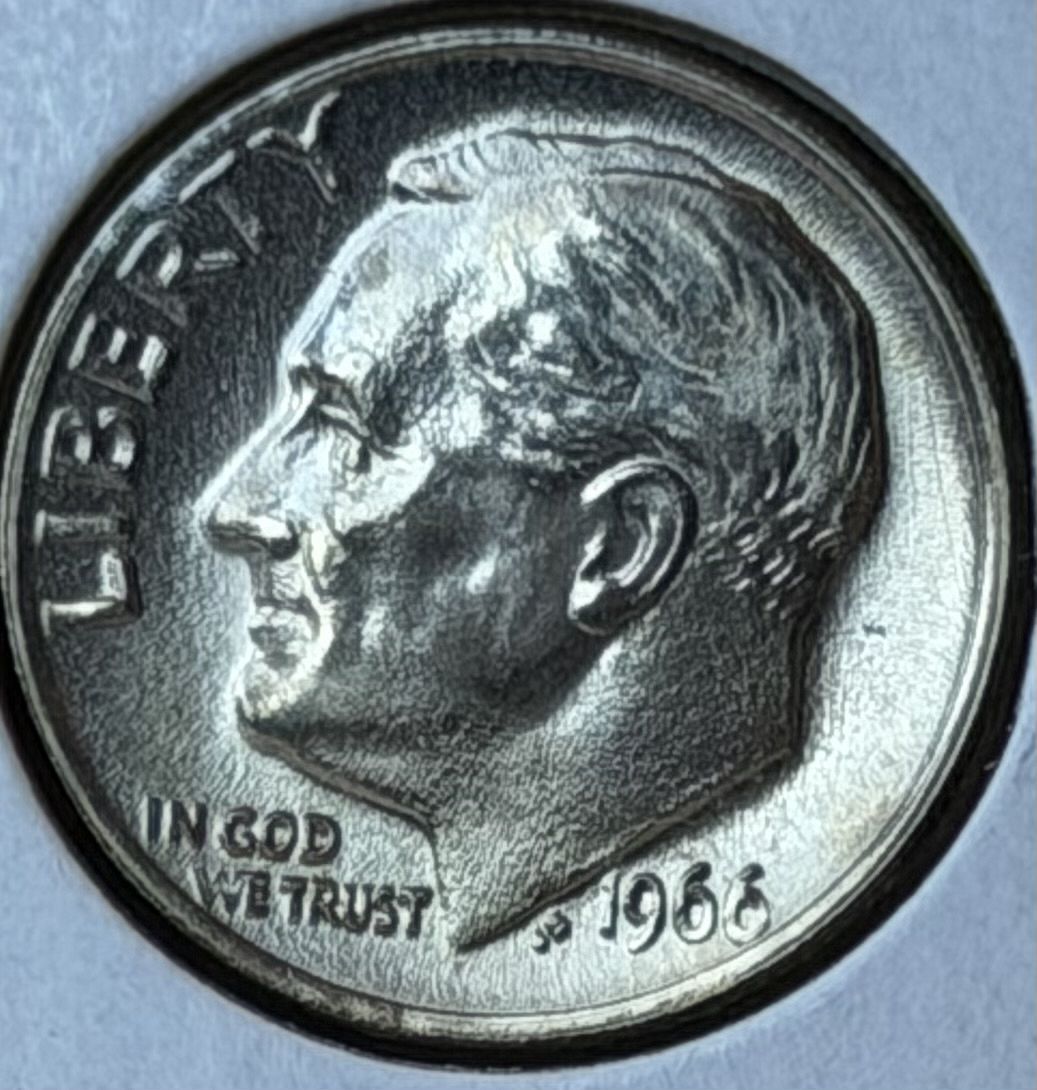 1966-P Roosevelt Clad Dime - For Sale, Buy Now Online - Item #980008