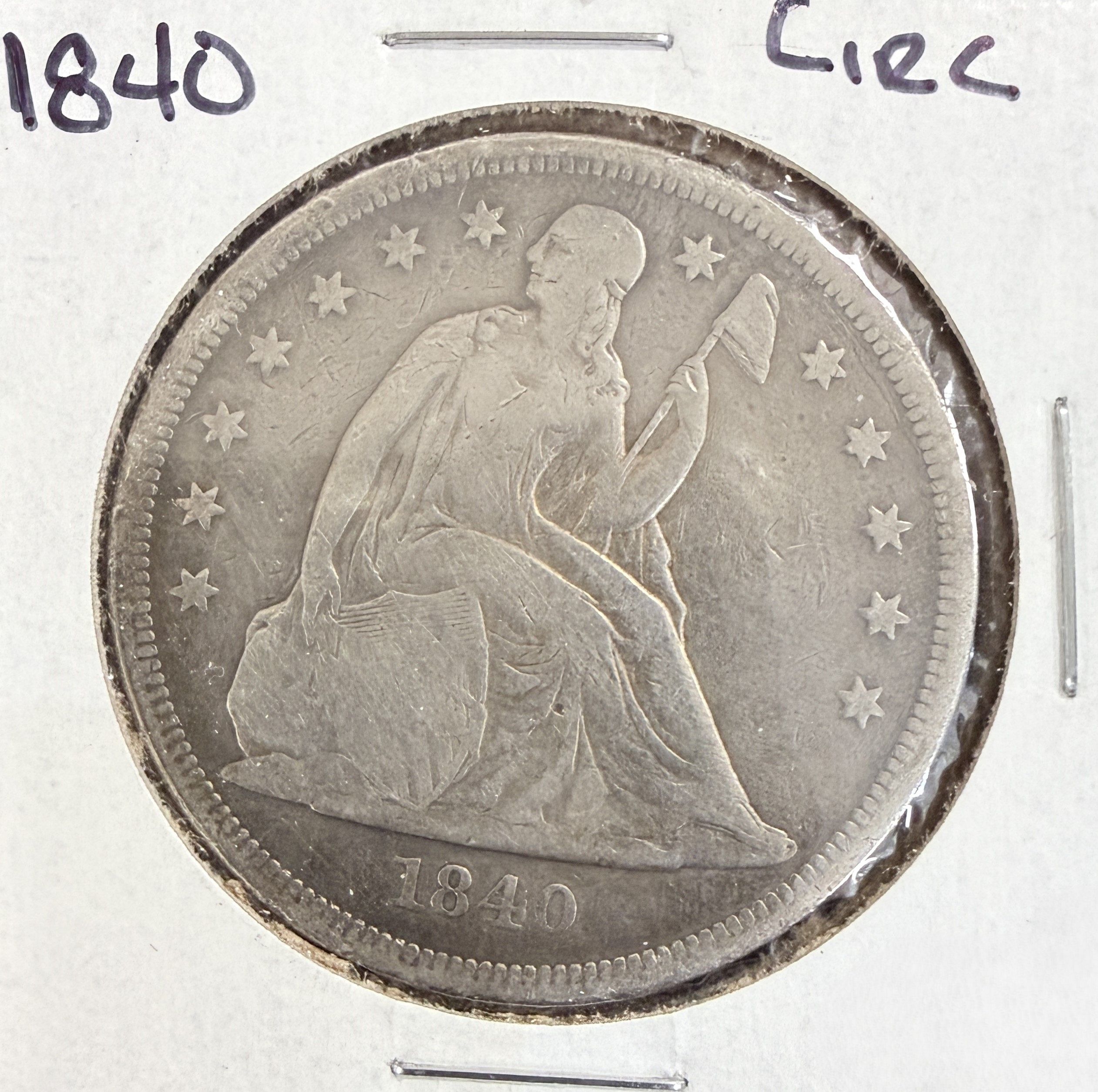 1840 Seated Liberty Dollar, Circulated, (13473) - For Sale, Buy Now ...