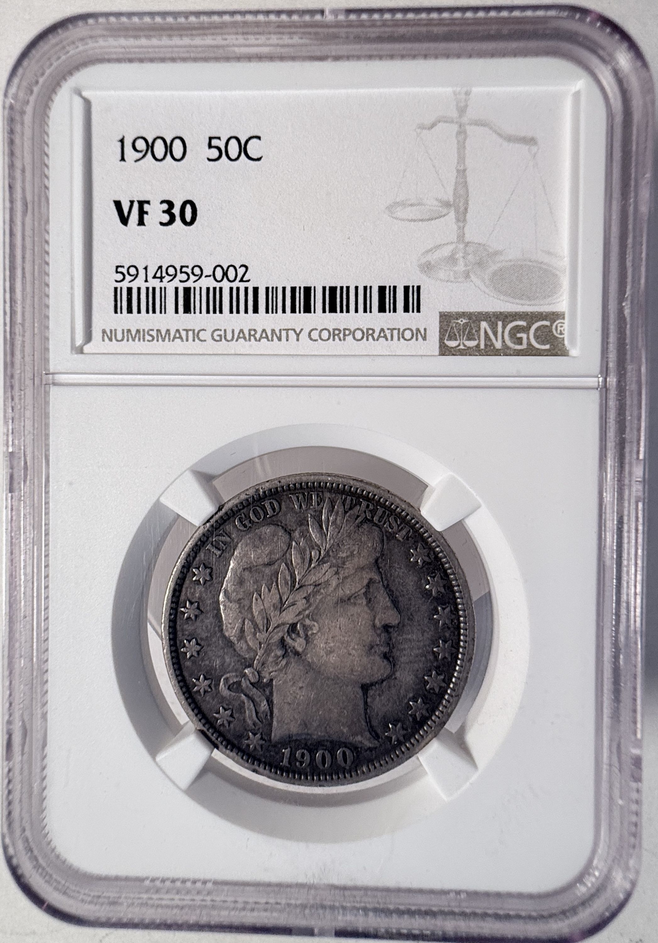 1900 Barber Half Dollar, VF30 NGC. (13546) - For Sale, Buy Now Online ...