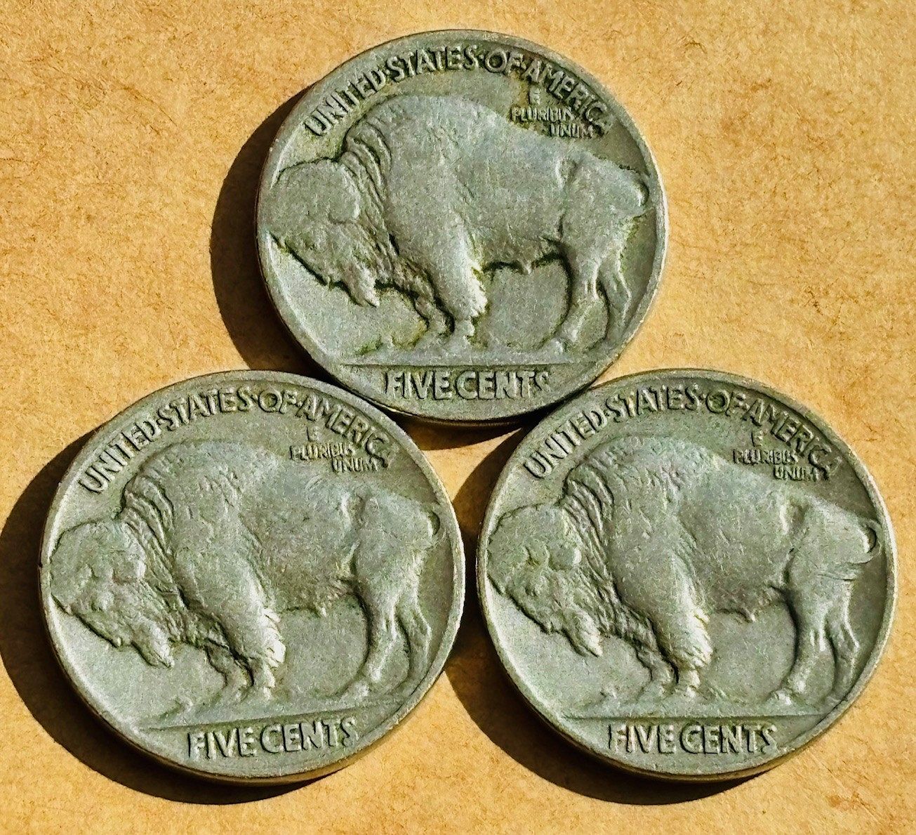 Set of THREE - 1935, 1936, 1937 Buffalo Nickels - For Sale, Buy Now ...