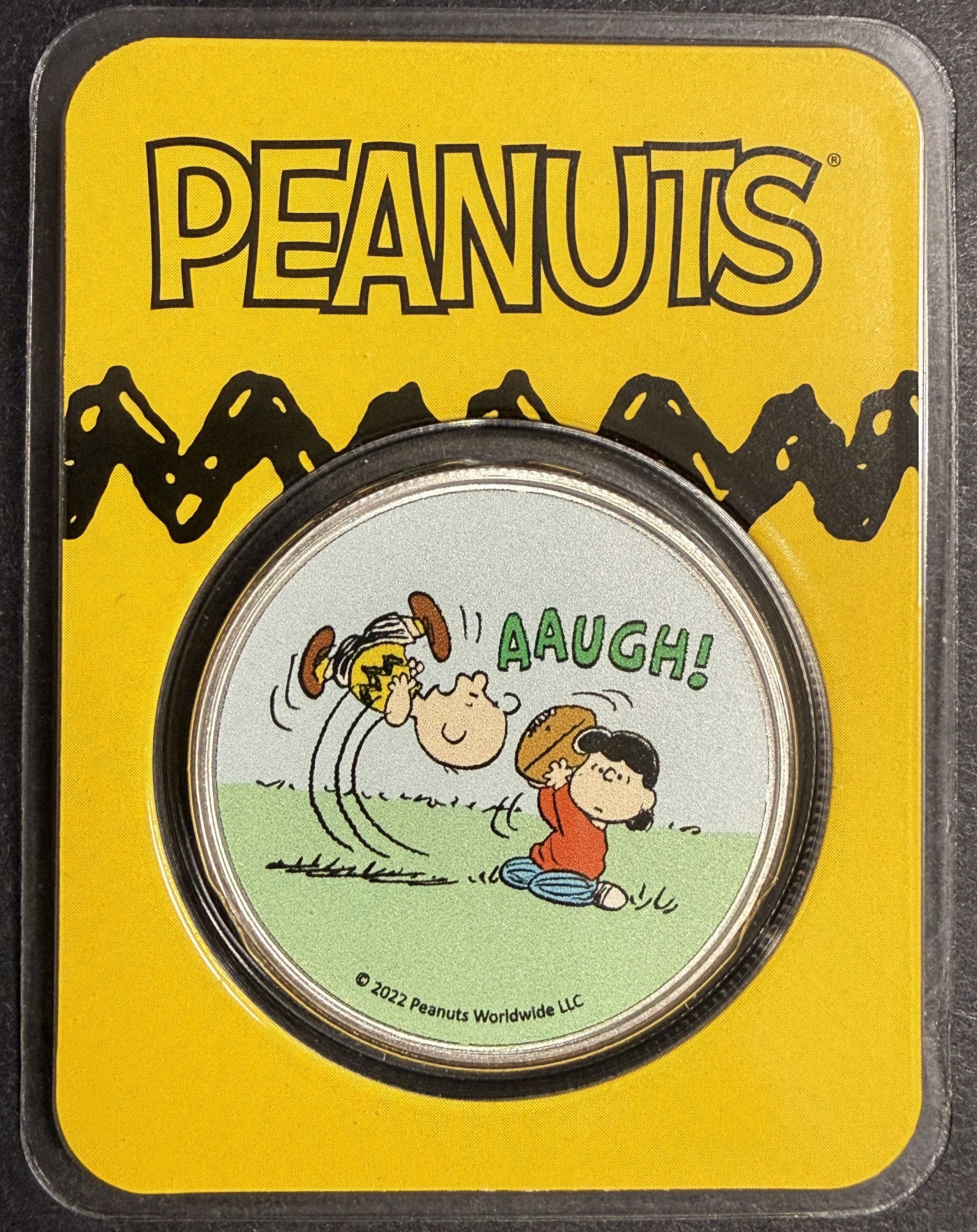 1oz Silver "Peanuts" Enameled Silver Round, AAUGH CB(14255) - For Sale ...