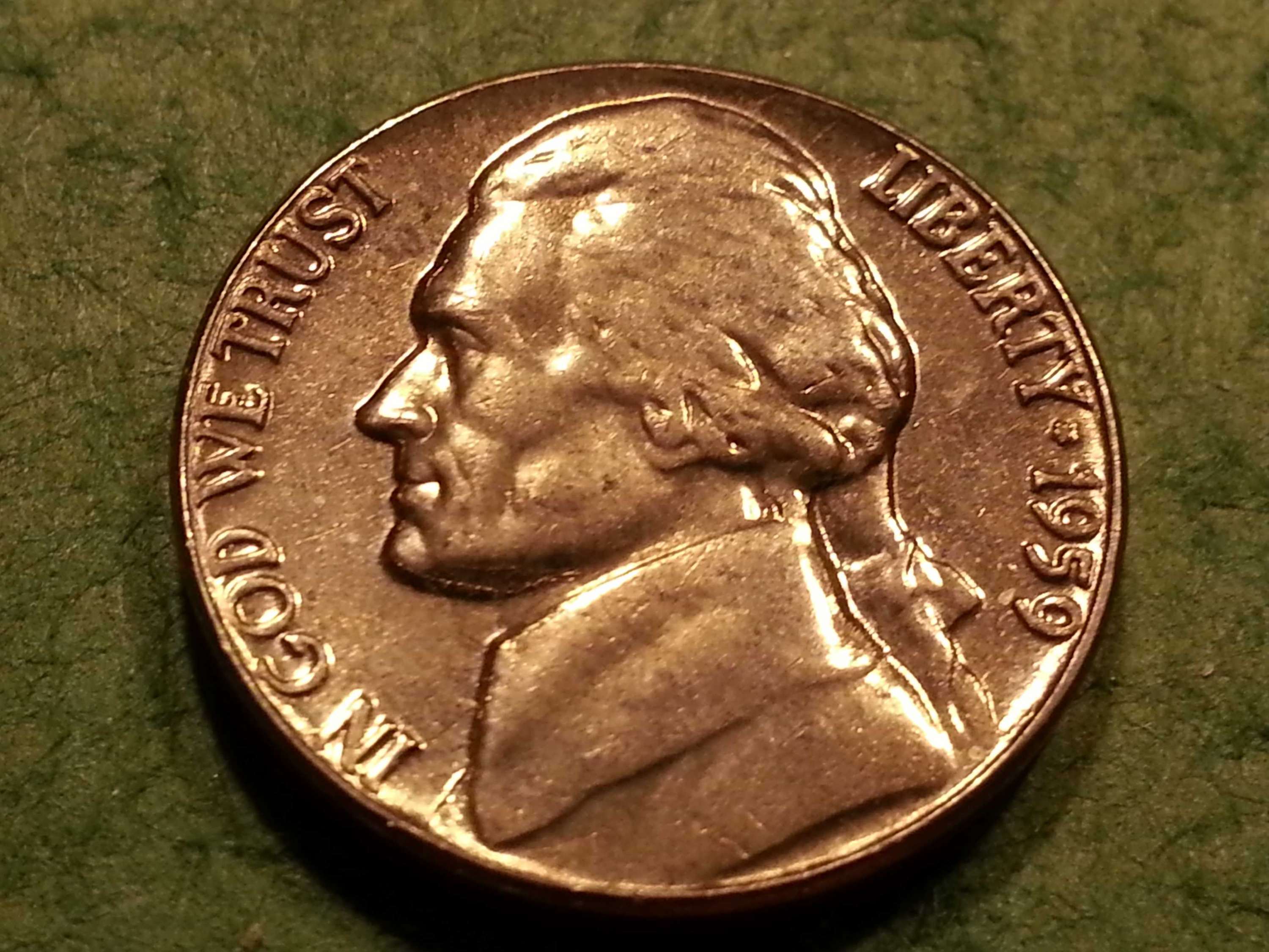 1959 P Jefferson Nickel - For Sale, Buy Now Online - Item #60789