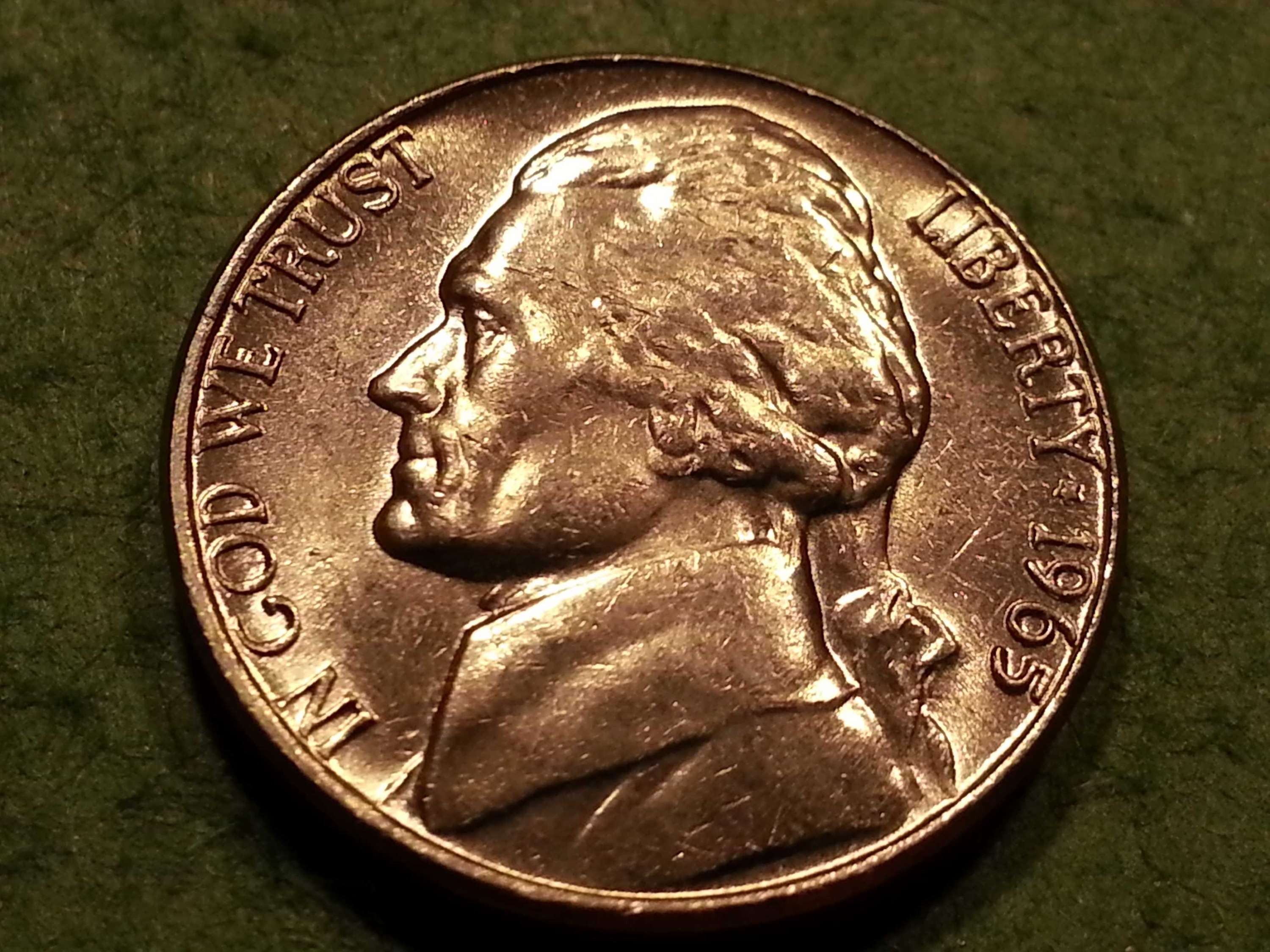 1965 P Jefferson Nickel - BU condition, bright mirror surface - For ...
