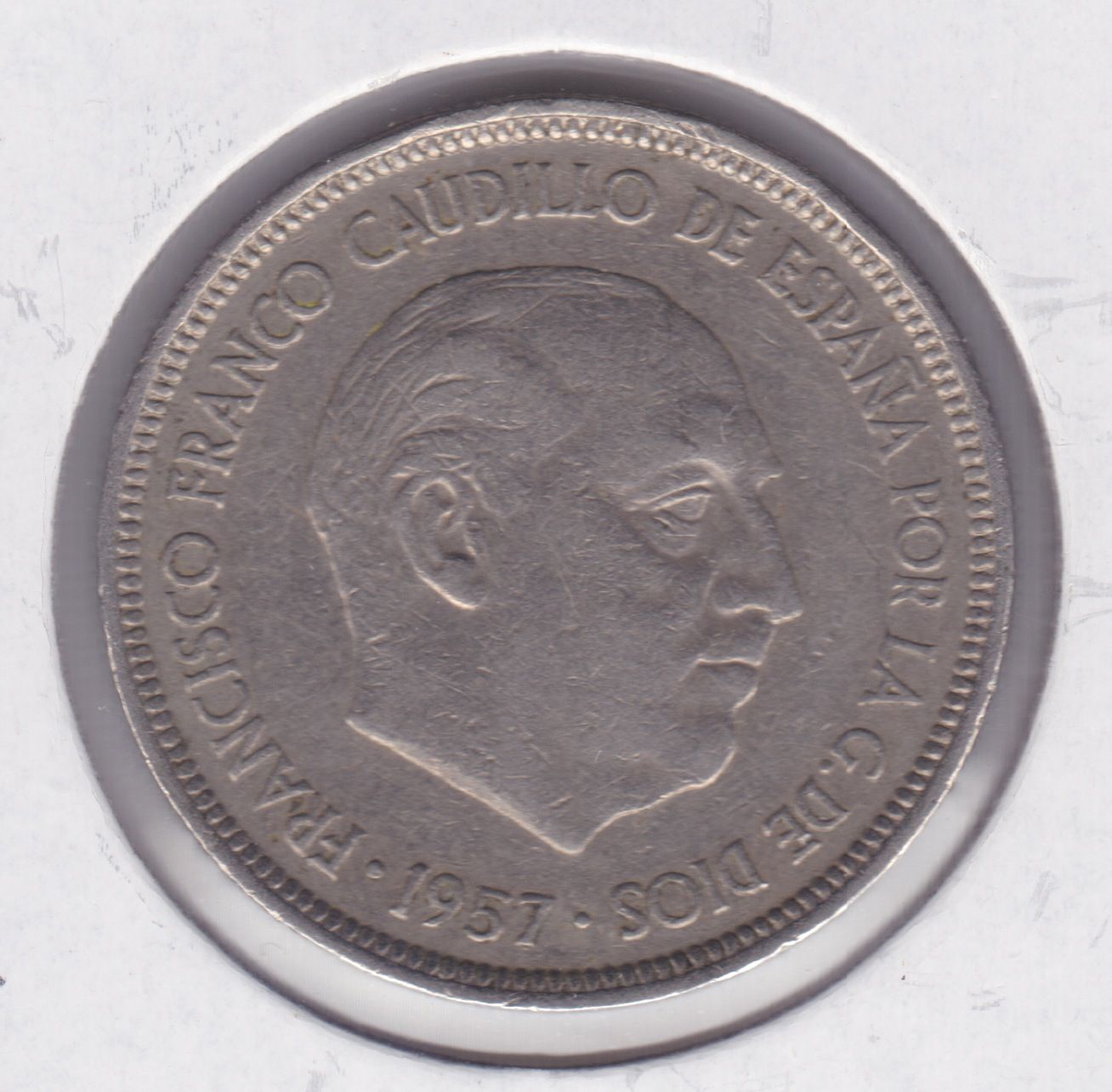 1957 Spain 5 Ptas Coin 75 In Star For Sale Buy Now Online Item