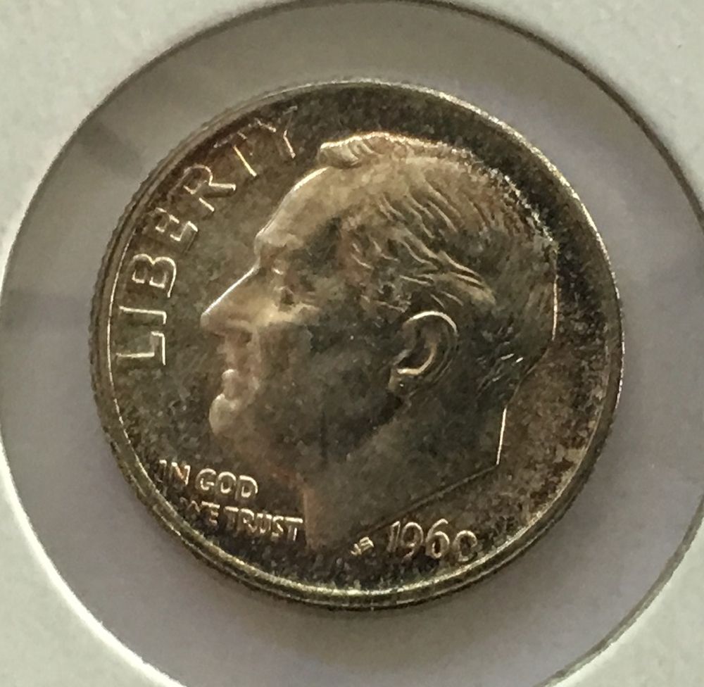 1960 P Roosevelt Dime UNC TONED - For Sale, Buy Now Online - Item #118813