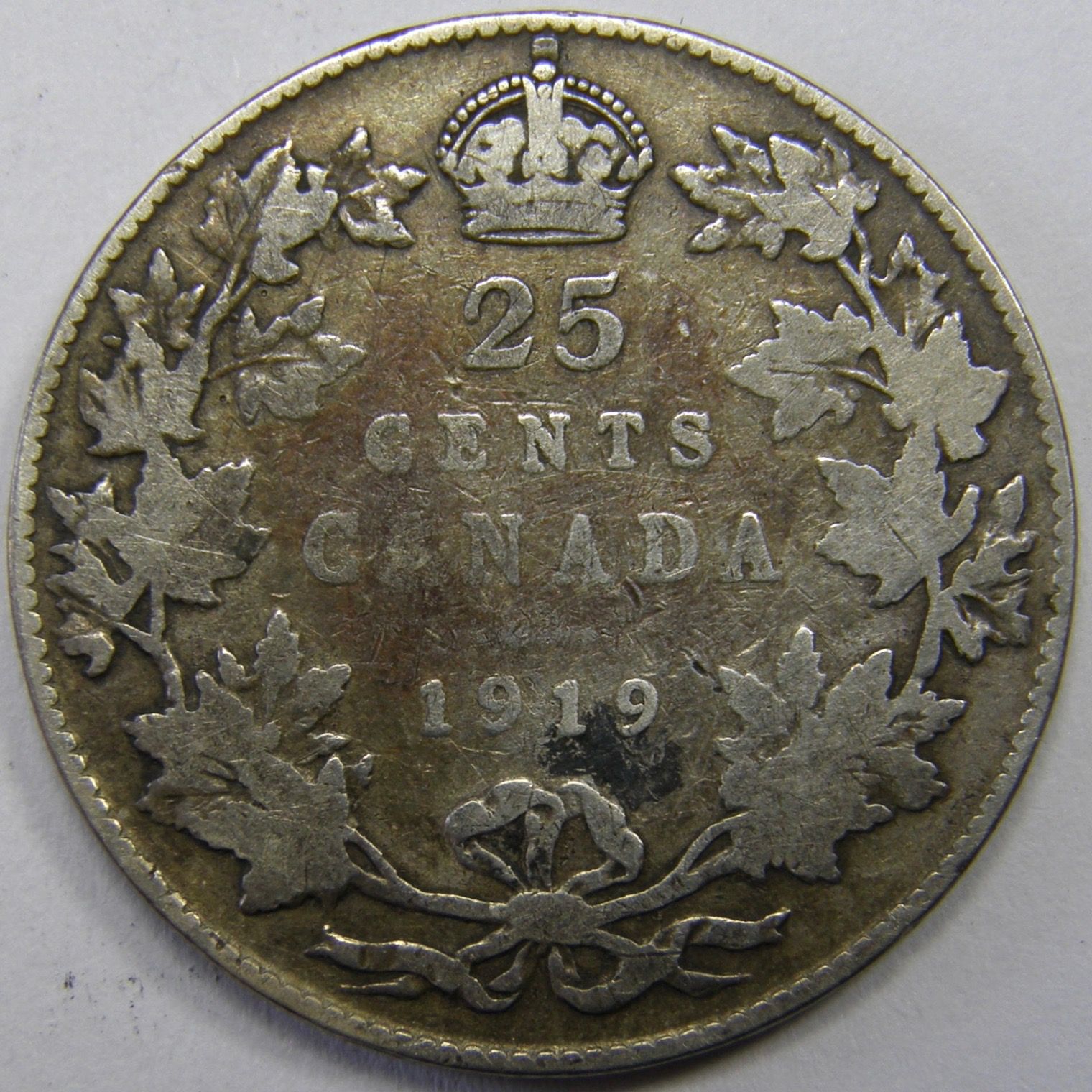 1919 Canada 25¢ SILVER - For Sale, Buy Now Online - Item #126227