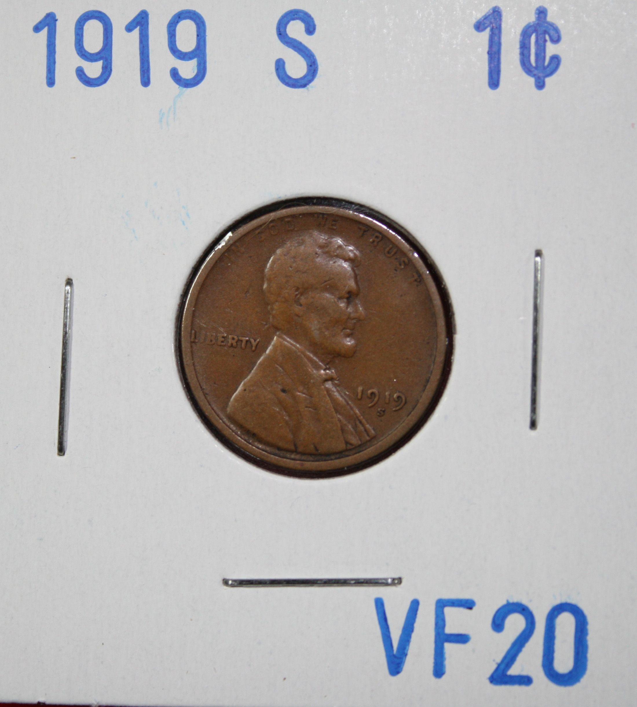 1919 S Lincoln Cent - For Sale, Buy Now Online - Item #128815