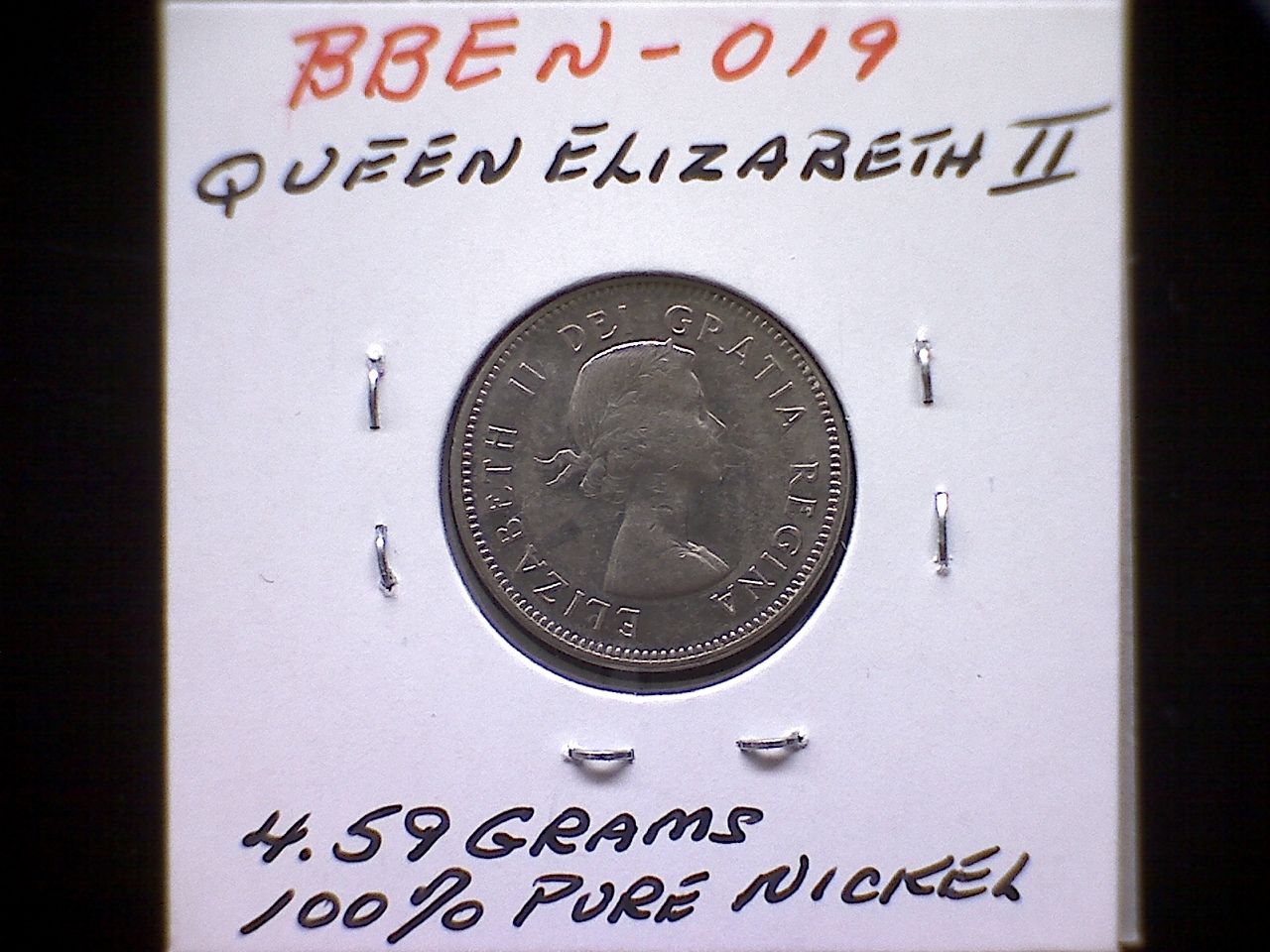 1964 CANADA QUEEN ELIZABETH 11 5 CENT COIN - For Sale, Buy Now Online ...