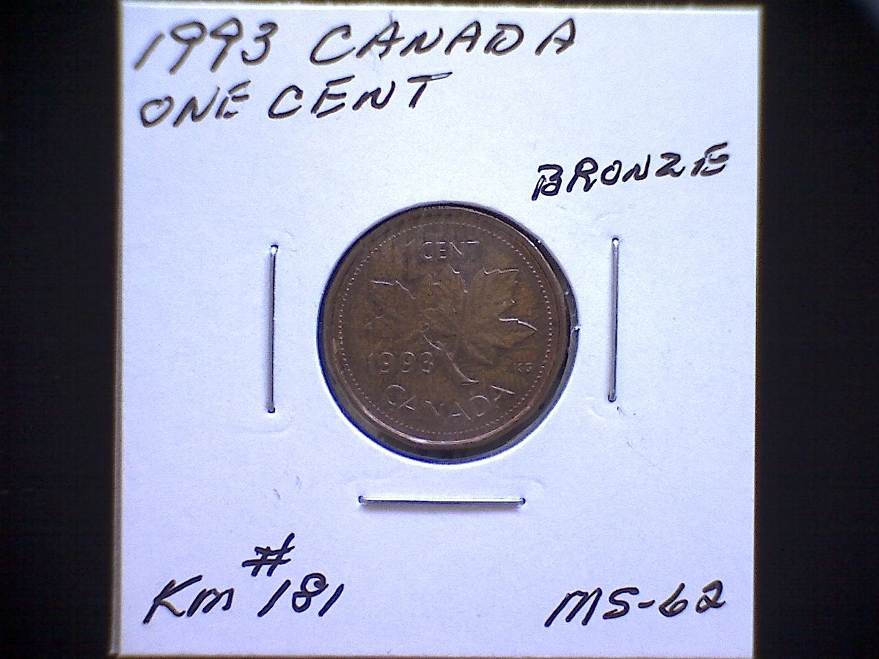 1993 CANADA ONE CENT QUEEN ELIZABETH 11 - For Sale, Buy Now Online ...
