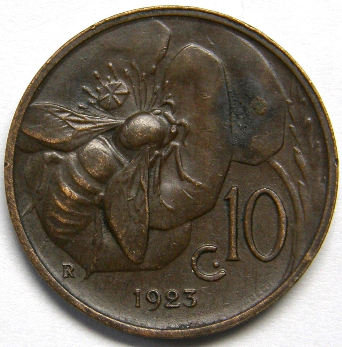 1923R Italy 10C Ten Cents - For Sale, Buy Now Online - Item #215898