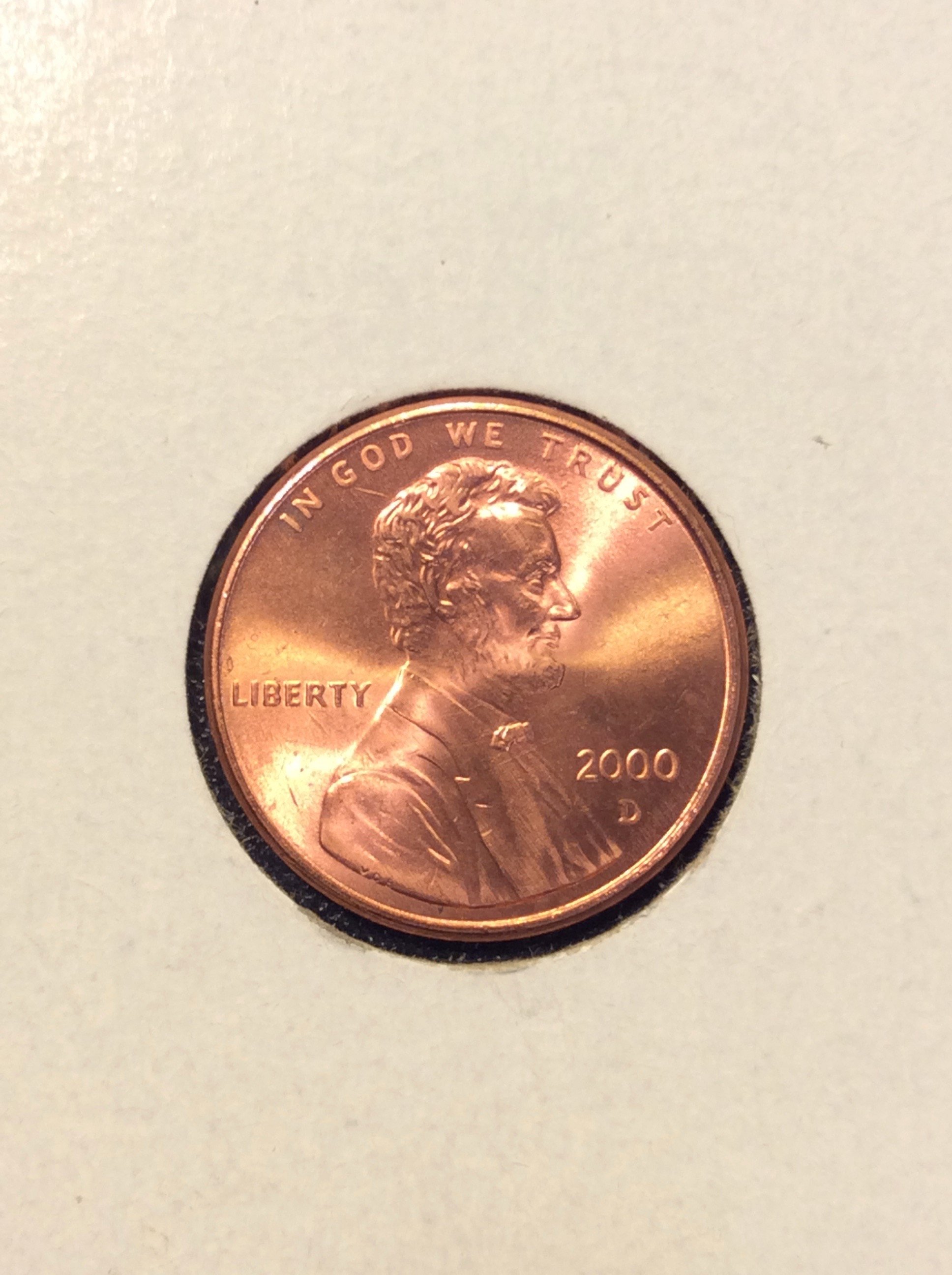 2000 D Lincoln Cent - For Sale, Buy Now Online - Item #225032