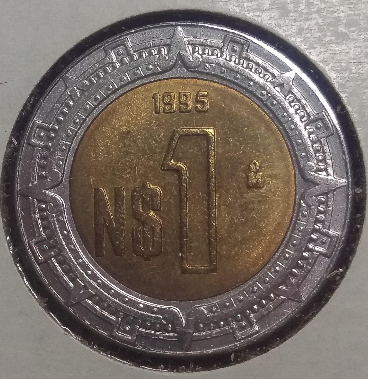 Mexico 1 Peso 1995 Large Date For Sale Buy Now Online Item 262935 Mexico 1 Peso 1995 Large Date For Sale Buy Now Online Item 262935