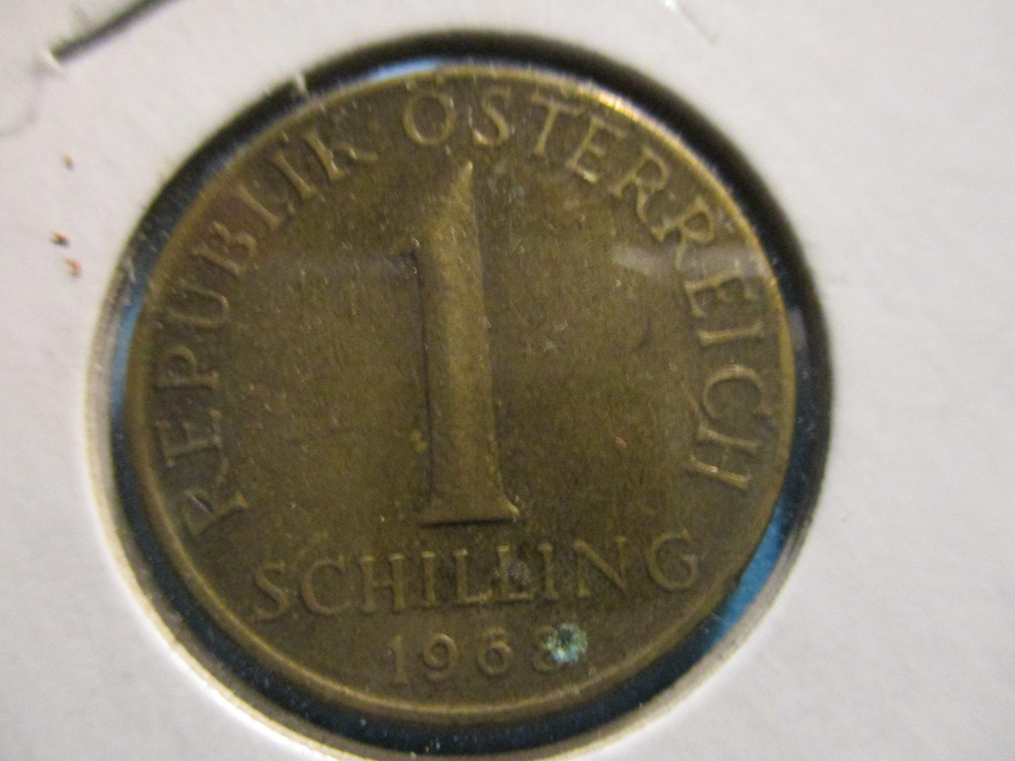 Austria 1967 One Schilling Coin - Republik Osterreich - Eien Schilling ...