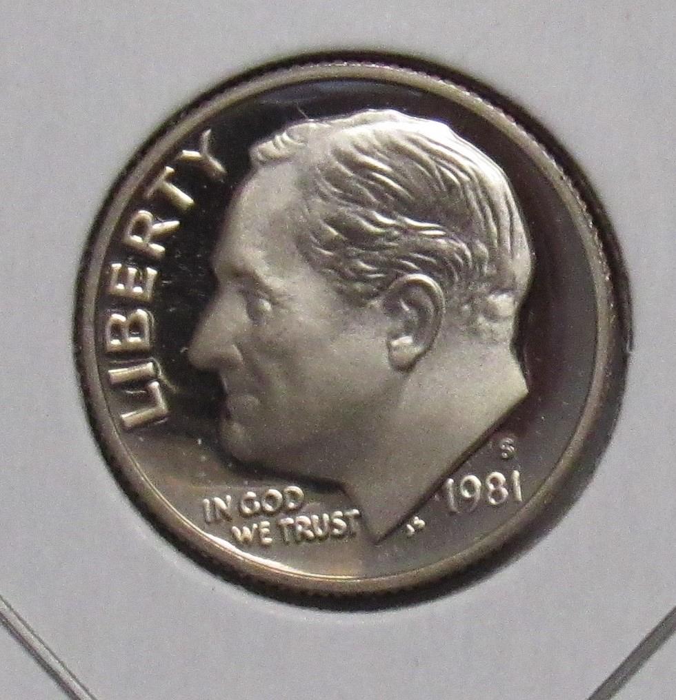 1981 S Proof Roosevelt Dime: Type 1 - Filled S - For Sale, Buy Now ...